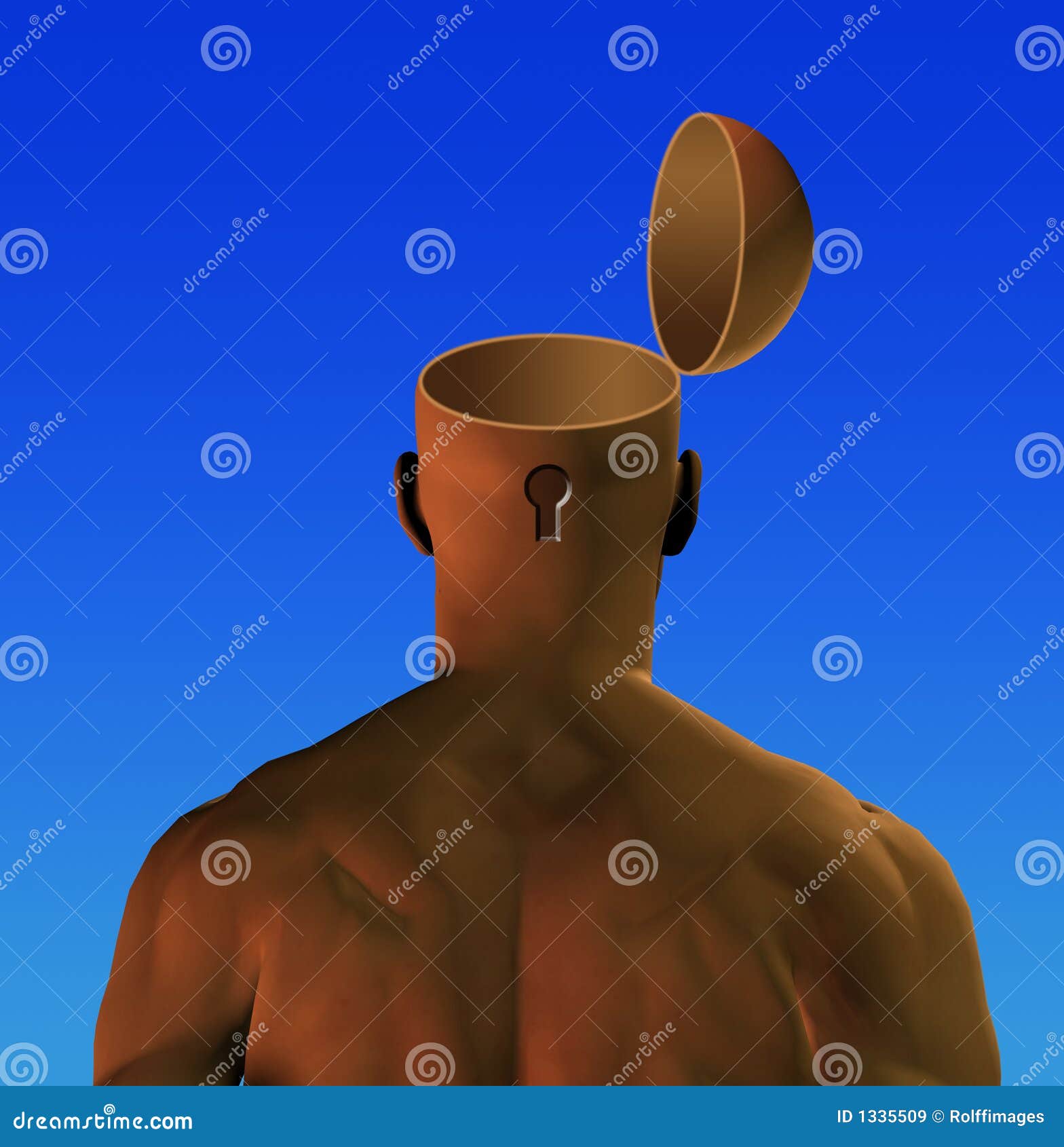 Open mind stock illustration. Illustration of open, head - 1335509