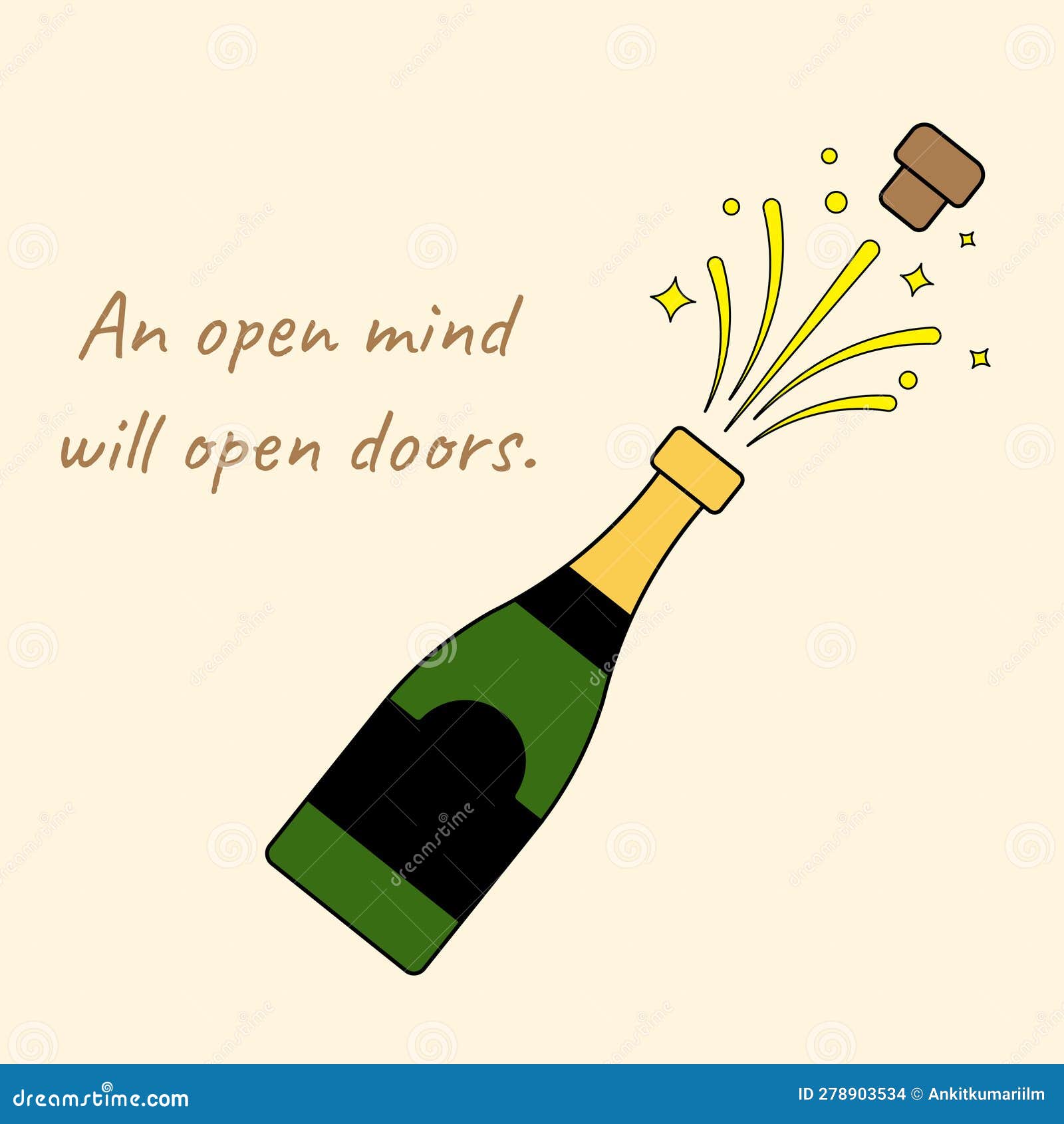 An OPEN MIND Vector Illustration Graphical Representation Stock ...