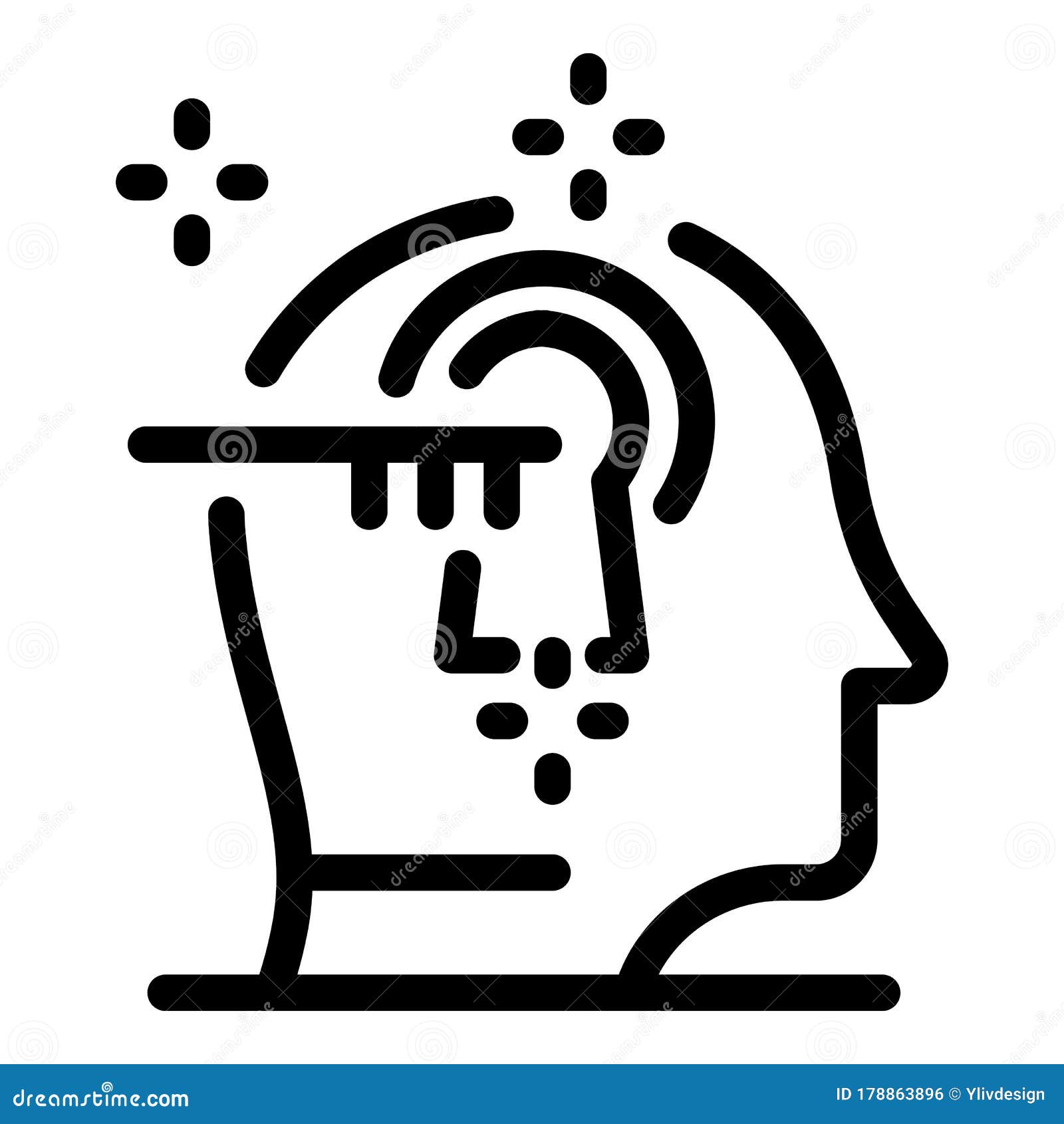 Open Minded Icon, Outline Style Stock Vector - Illustration of icon ...