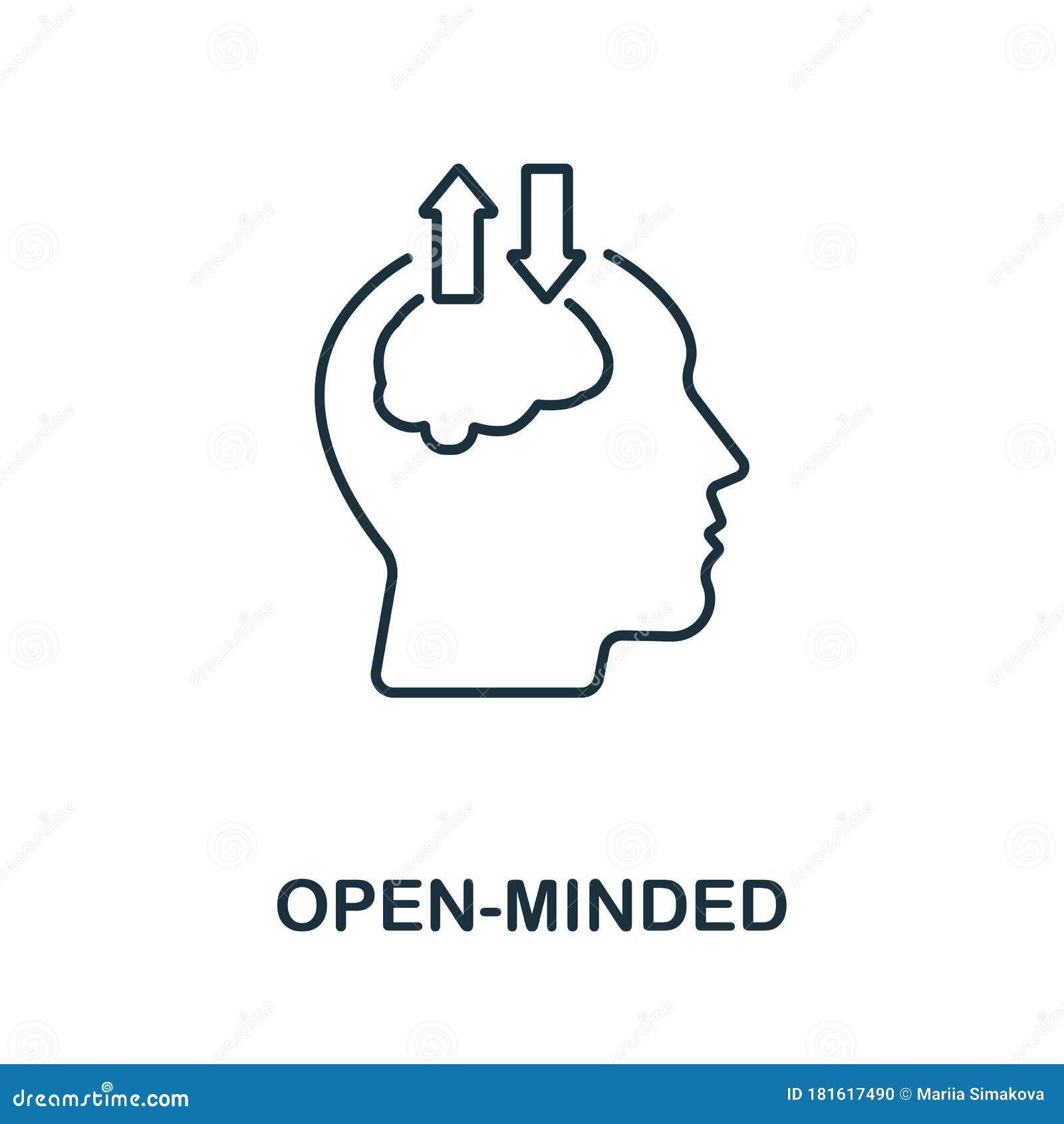 Open-Minded Icon from Personality Collection. Simple Line Open-Minded ...
