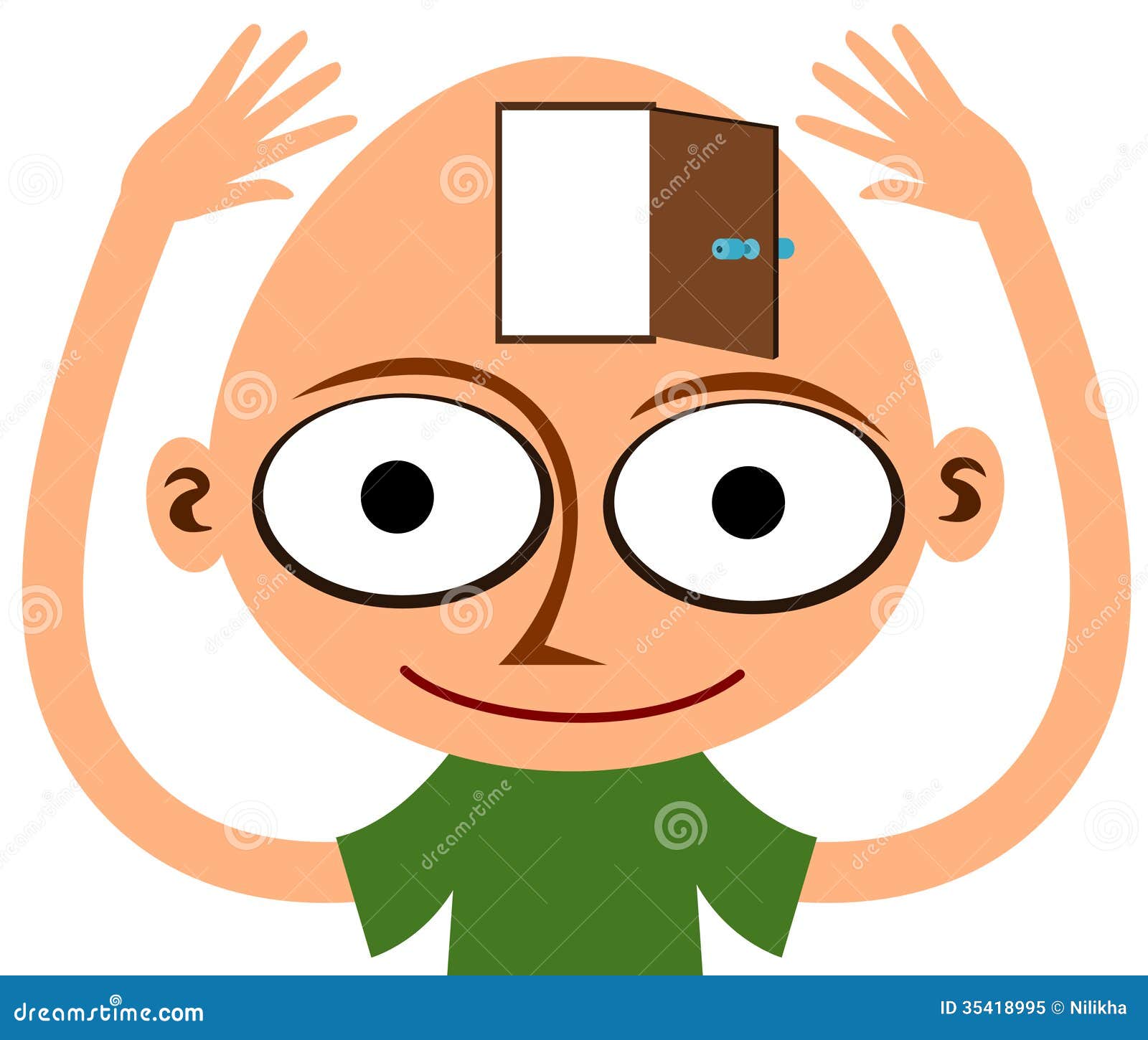 Open minded stock illustration. Illustration of thinking - 35418995