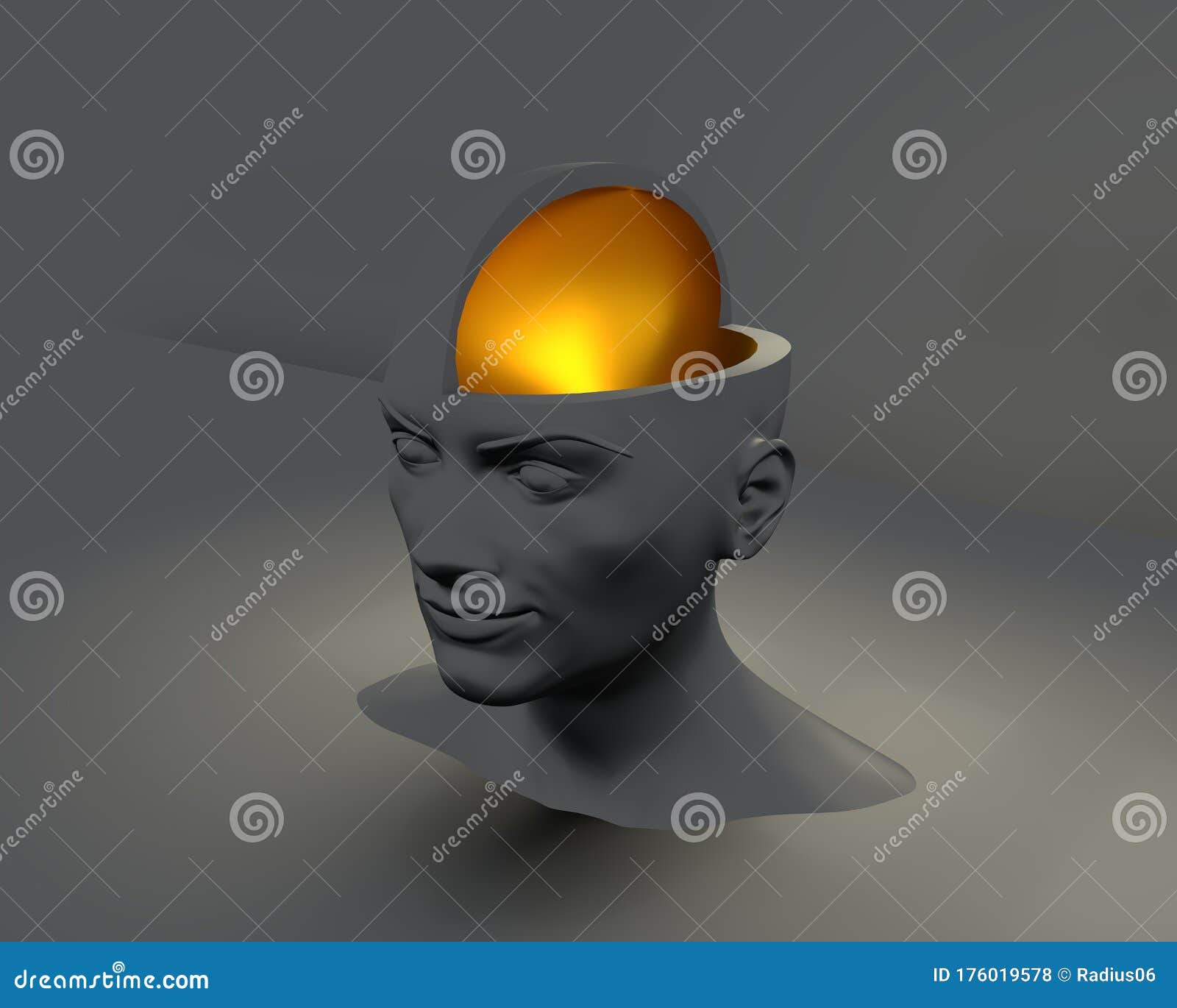 Open minded woman stock illustration. Illustration of diseases - 176019578