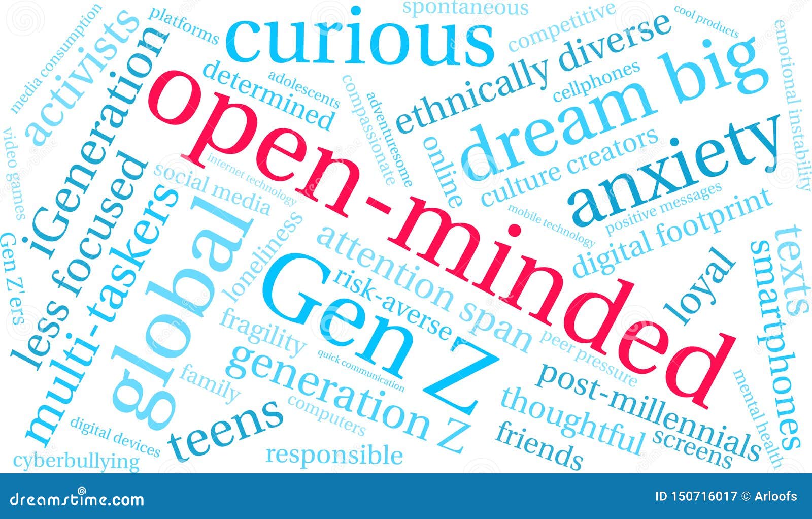 Open-Minded Word Cloud stock vector. Illustration of consumption ...