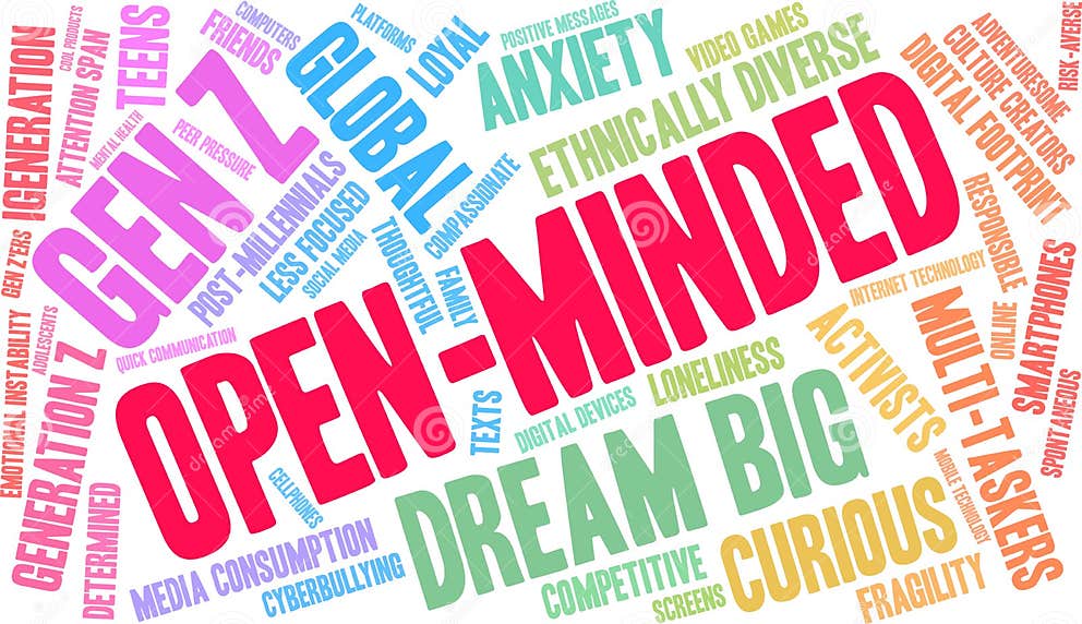 Open-Minded Word Cloud stock vector. Illustration of footprint - 150716256