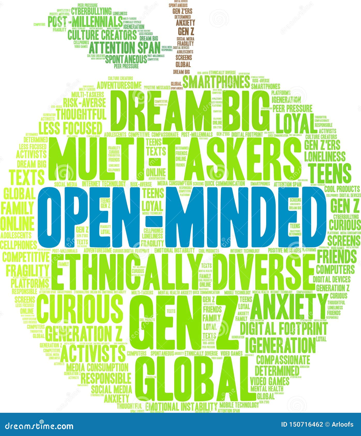 Open-Minded Word Cloud stock vector. Illustration of compassionate ...