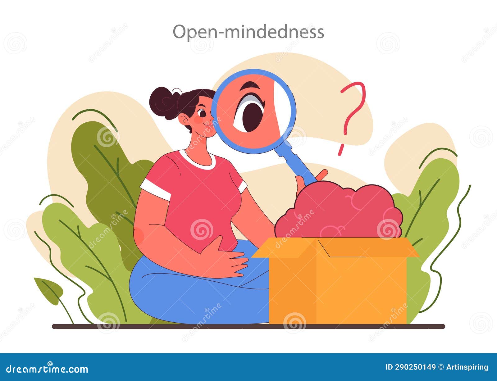Open-mindedness. Thinking Outside the Box Stock Vector - Illustration ...