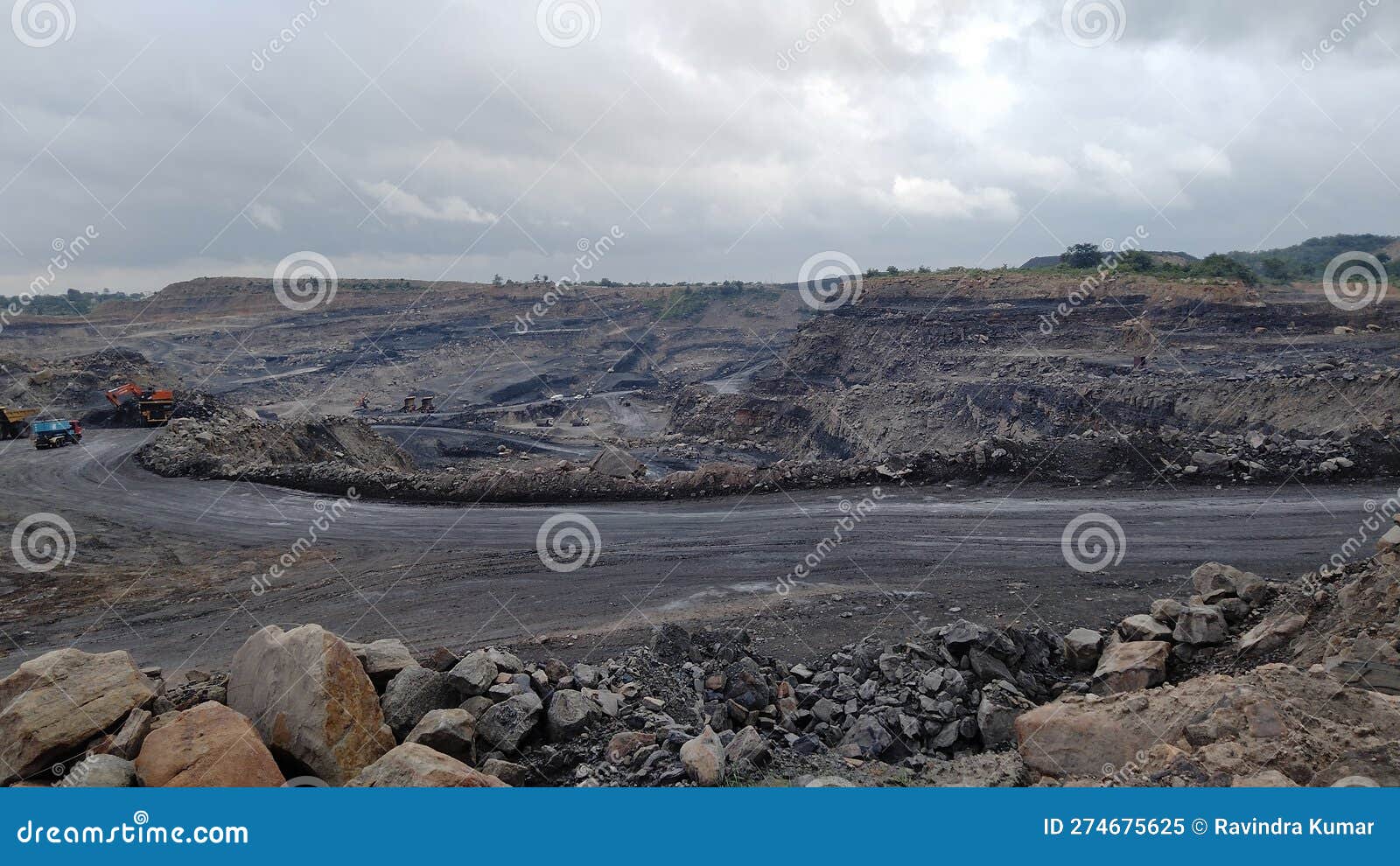 Open mining of coal stock image. Image of plateau, ocean - 274675625