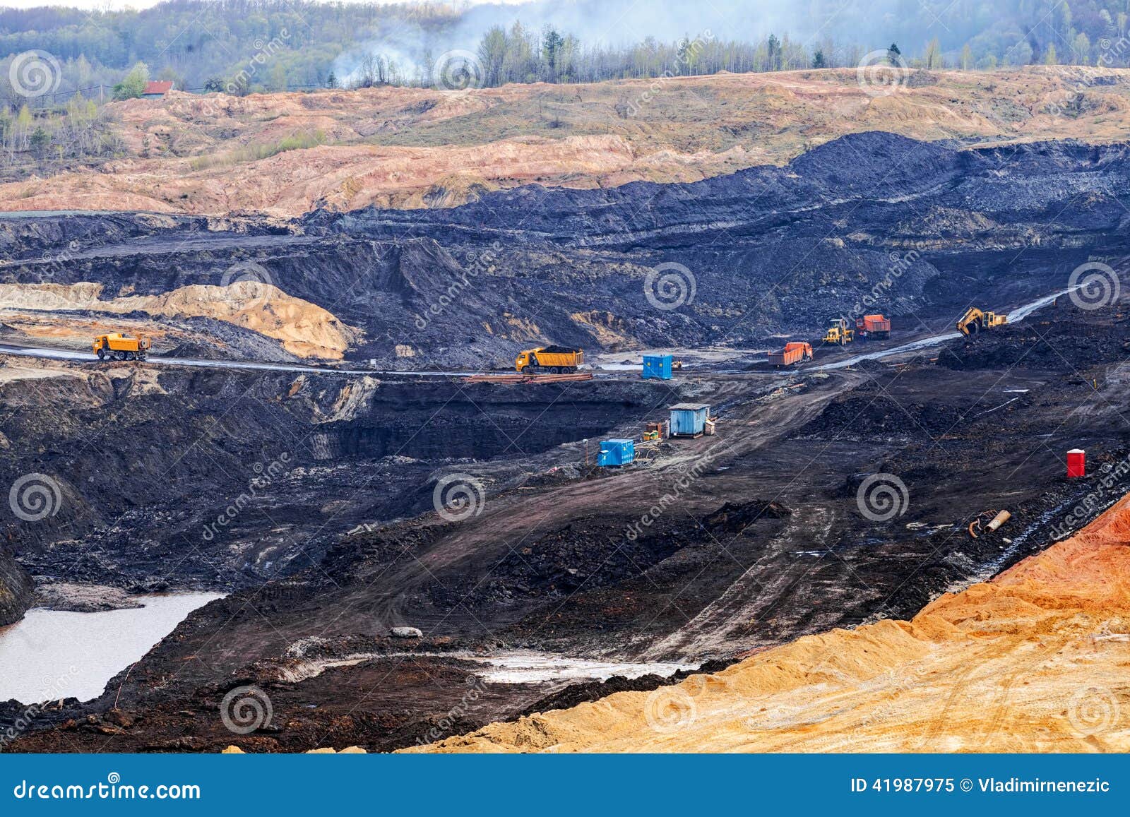 Open mining pit stock image. Image of iron, excavation - 41987975