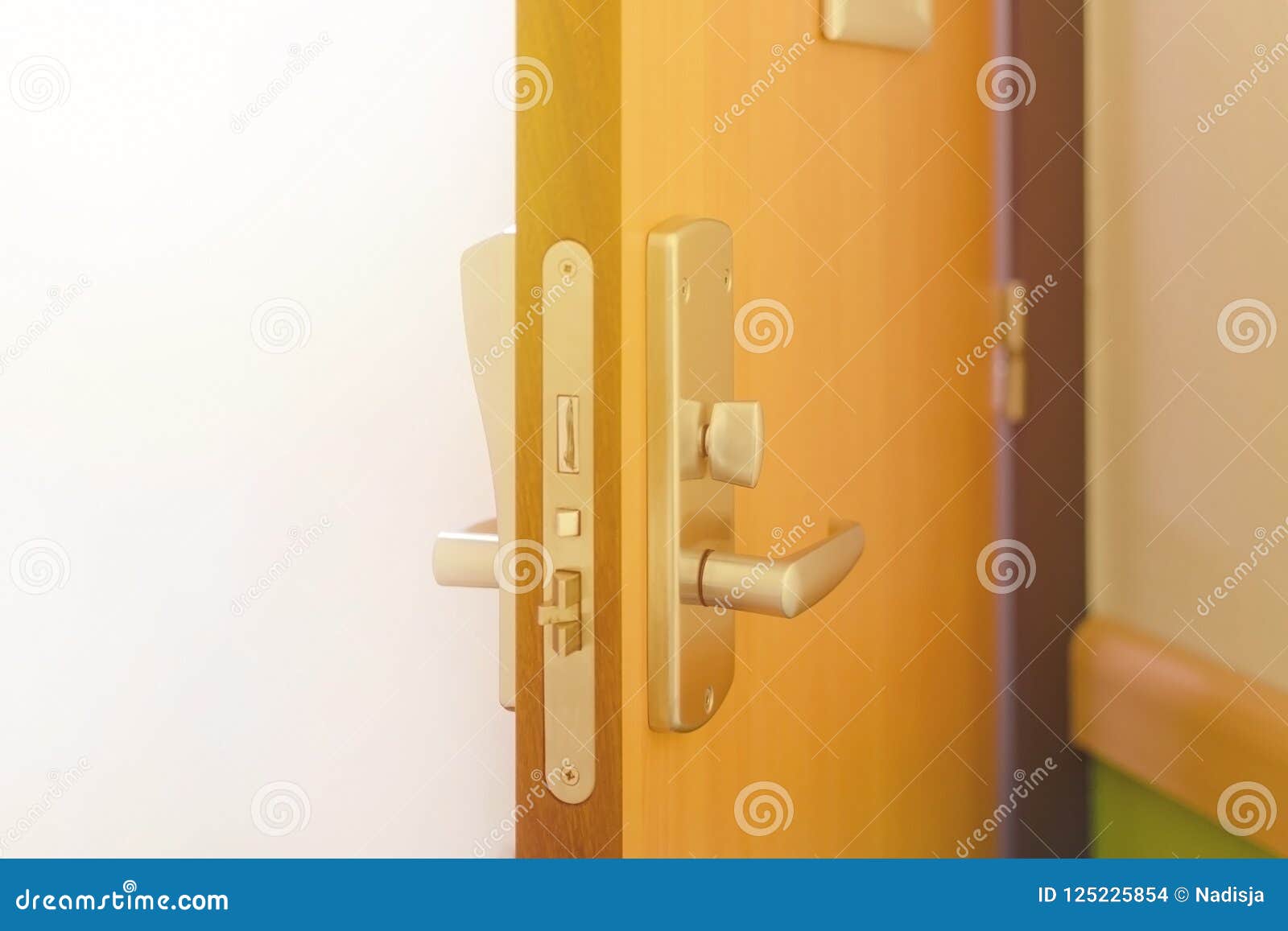 Open Modern Door, Hotel Room Interior, Nobody Stock Photo - Image of ...