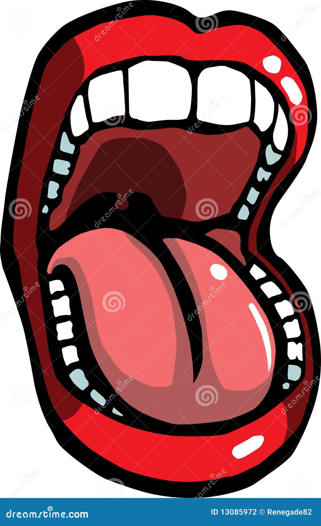 Open mond vector illustratie. Illustration of mededeling - 13085972