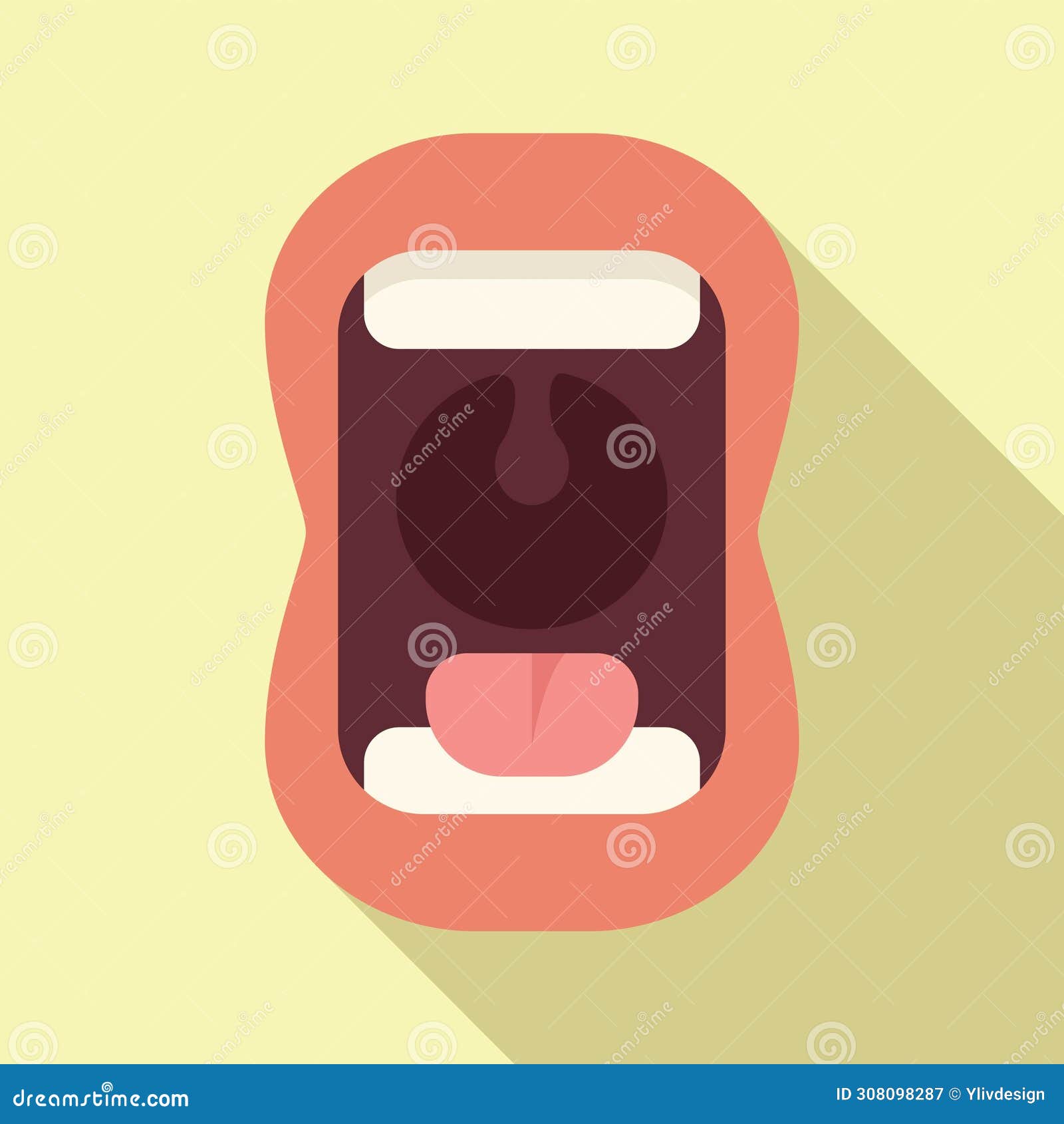 Open Mouth Articulation Icon Flat Vector. Verbal Activity Stock Vector ...