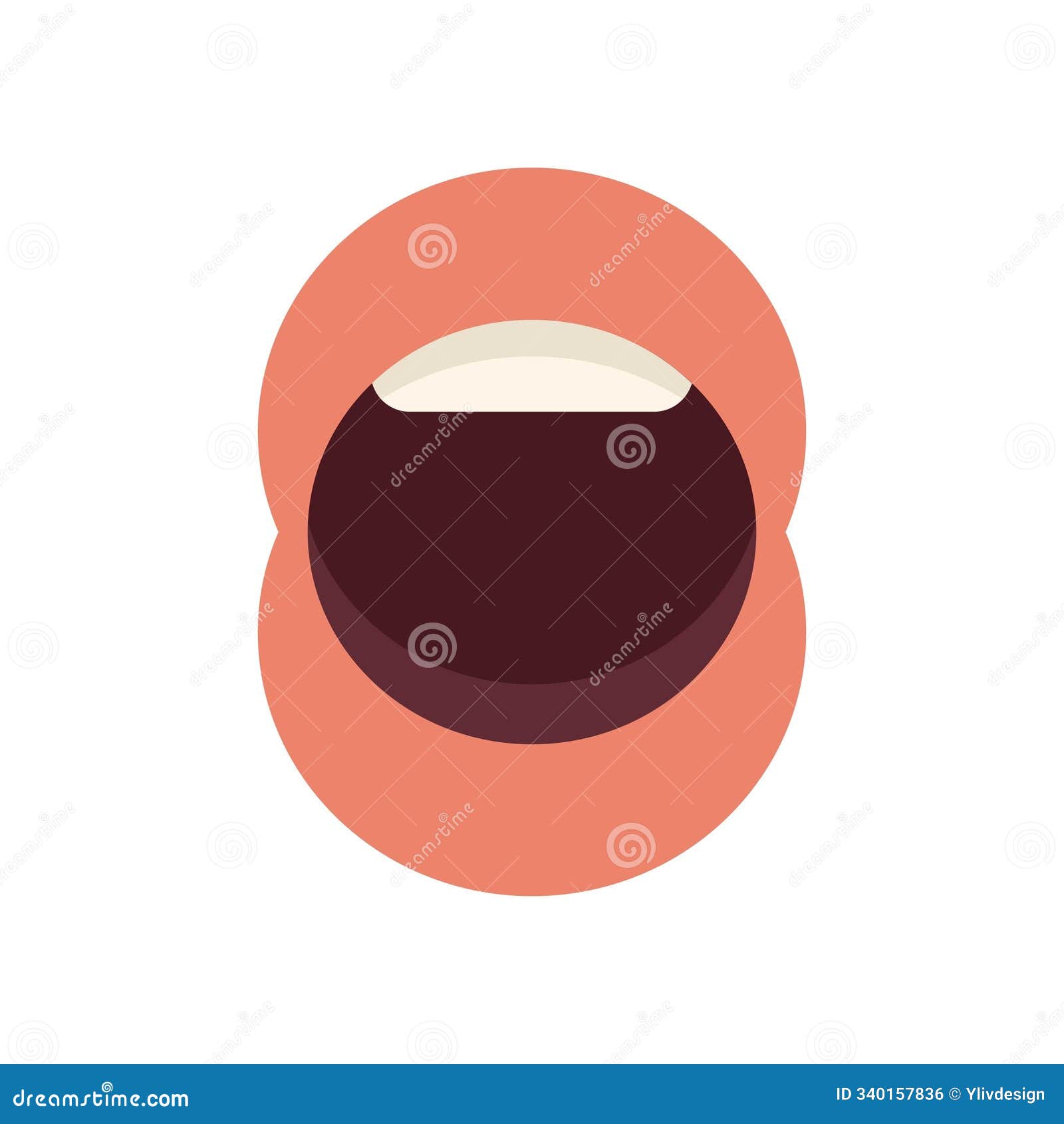 Open Mouth Showing Teeth is Talking or Singing Stock Illustration ...