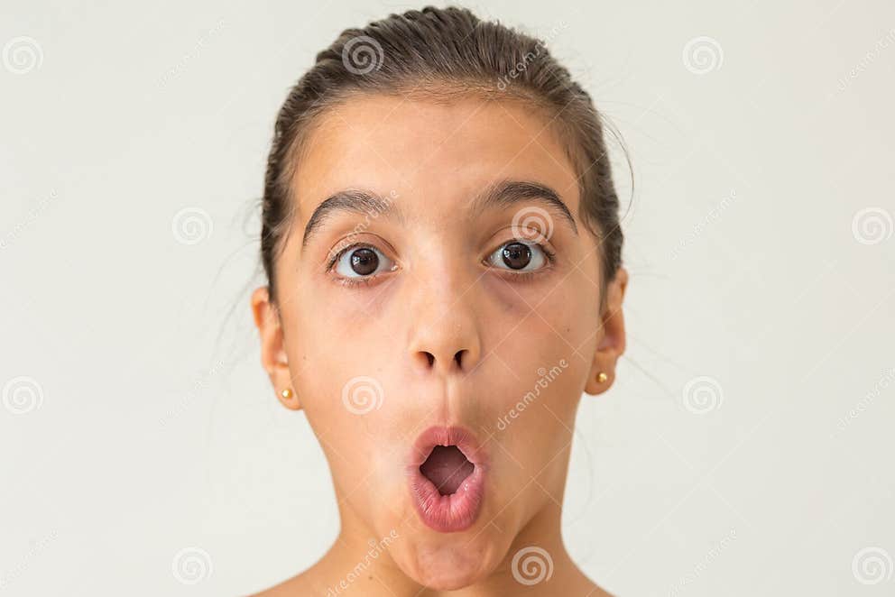 Open Mouth Teen Girl Stock Image Image Of Brazilian 68900097