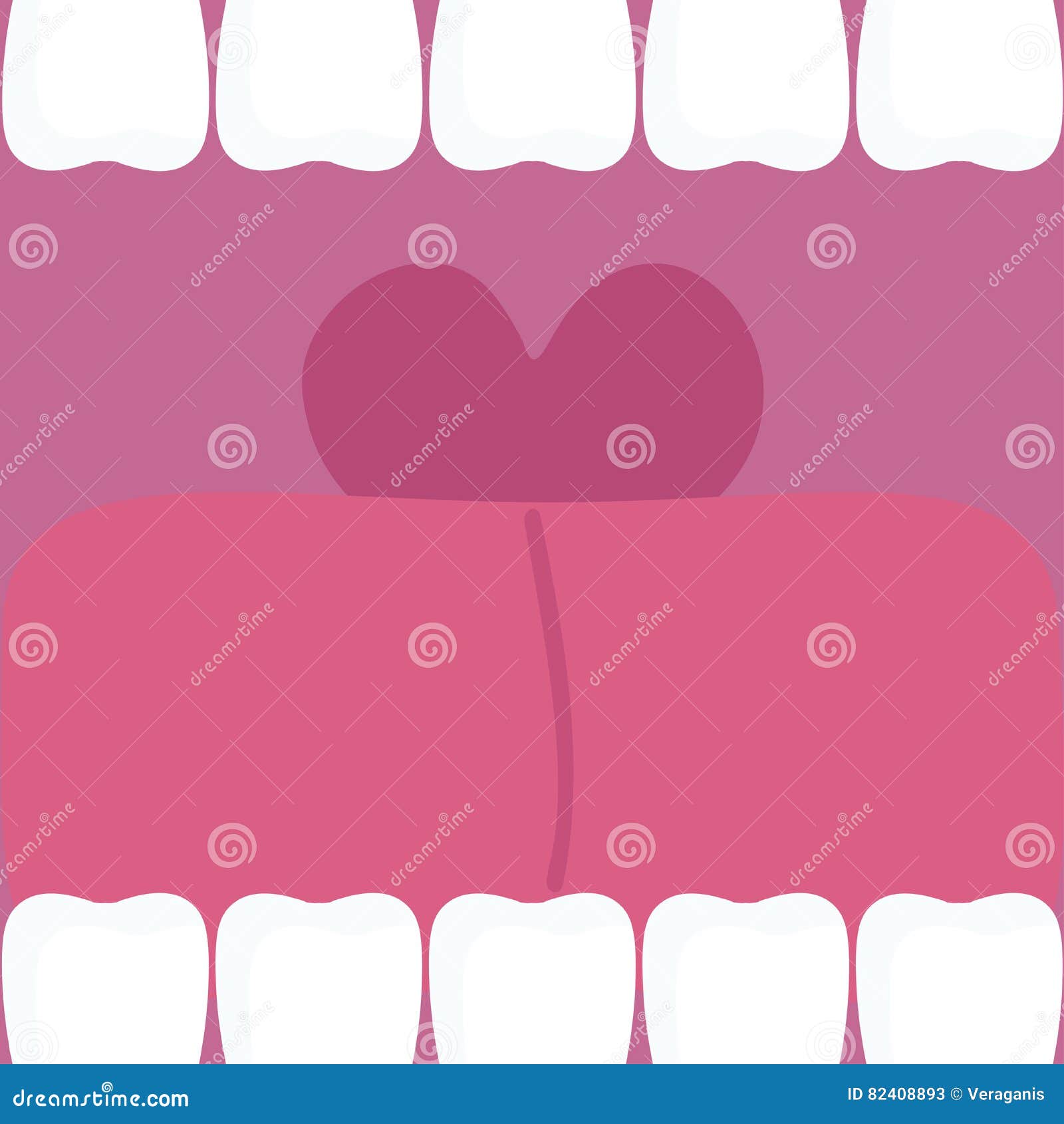 Open Mouth with Tongue and Teeth. a Loud Cry Stock Vector ...