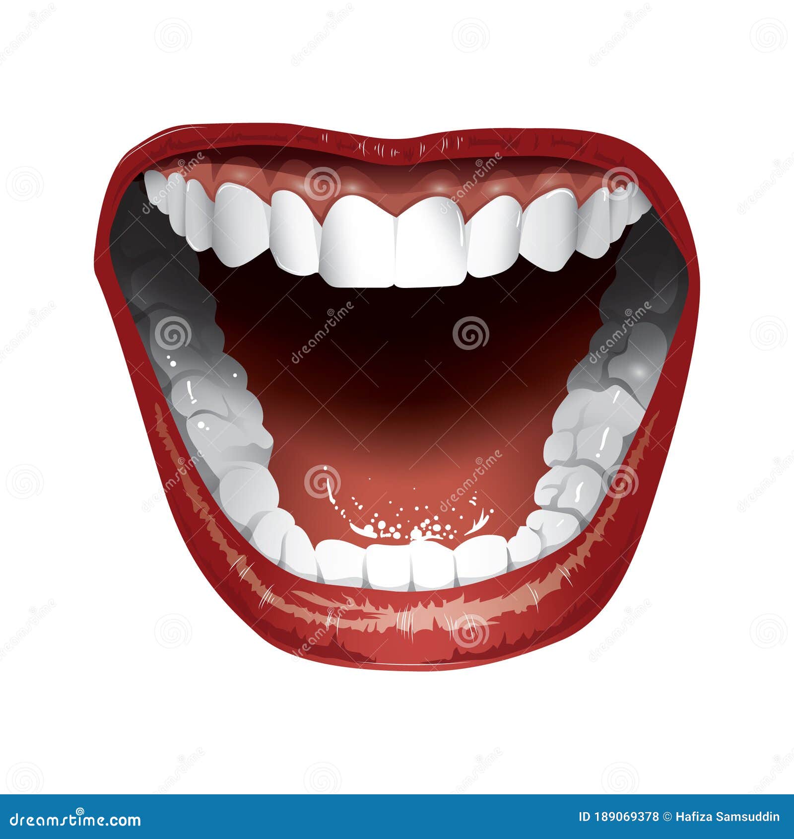 Open Mouth. Vector Illustration Decorative Design Stock Vector ...