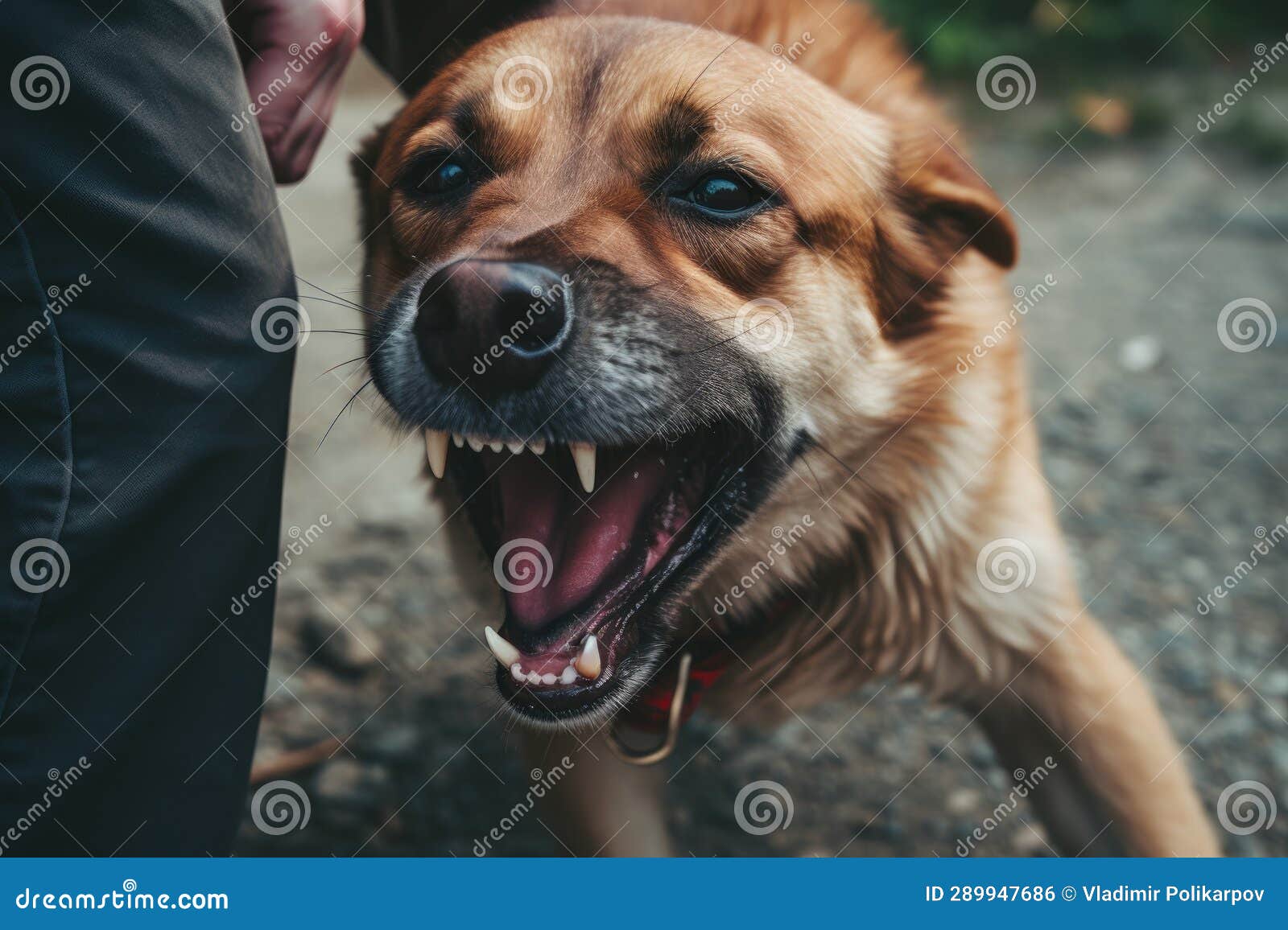 An Open-mouthed Dog with Teeth Stock Illustration - Illustration of ...