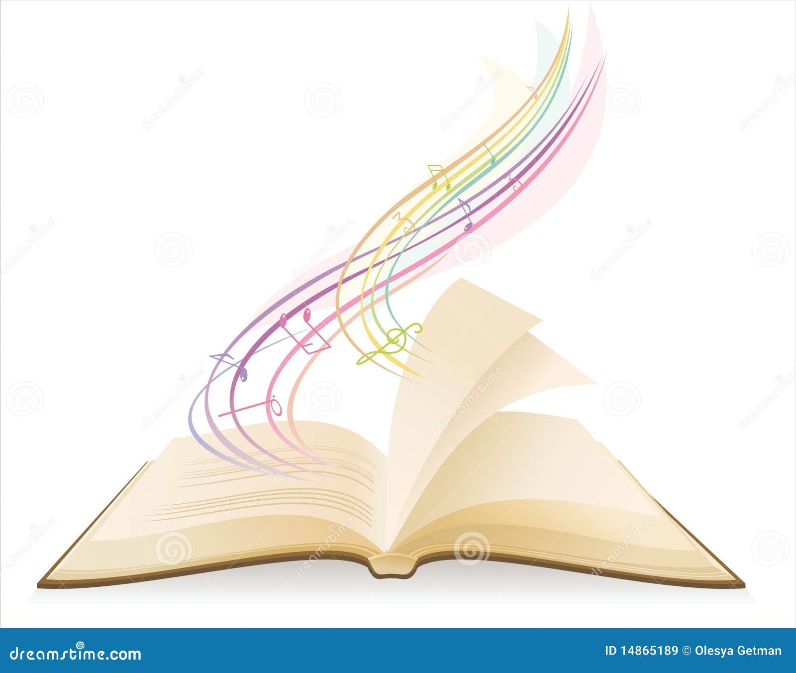 Open music book stock vector. Illustration of composing - 14865189