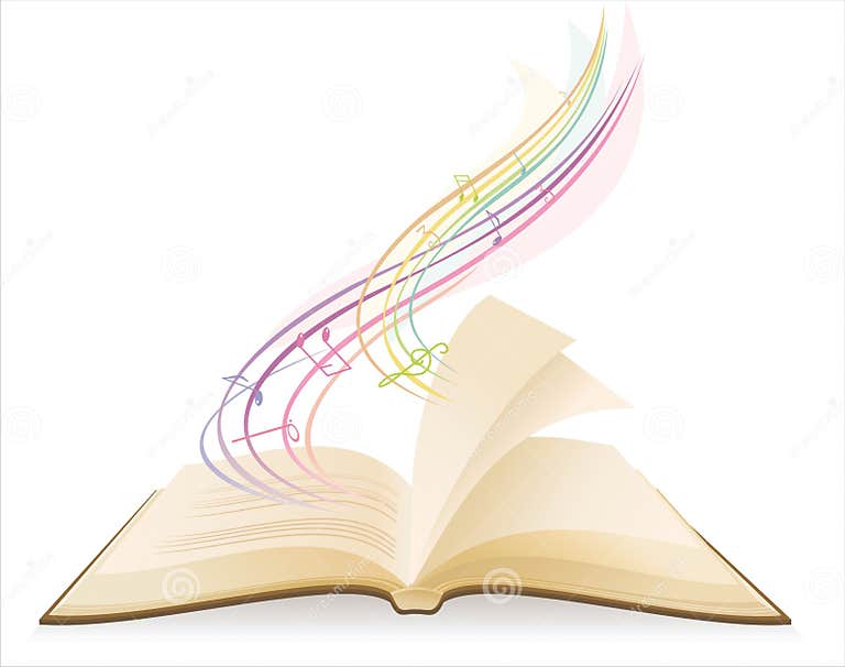 Open music book stock vector. Illustration of composing - 14865189