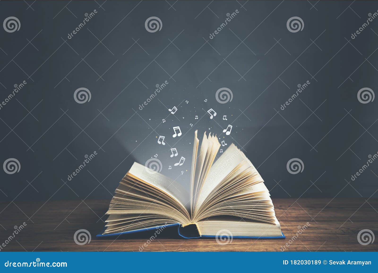 Open musical notes book stock image. Image of notes - 182030189