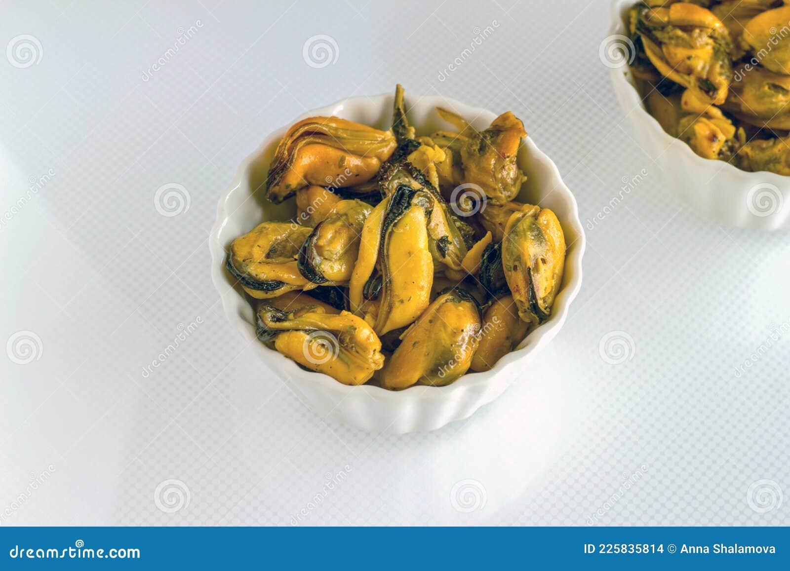 Open Mussel Shells On The Plate Stock Photography | CartoonDealer.com ...