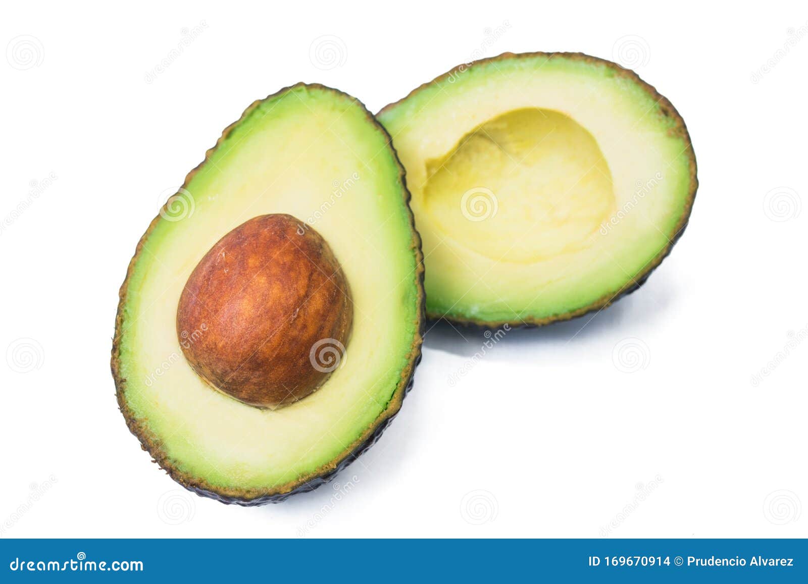Open Natural Avocado Isolated Stock Photo - Image of exotic, health ...