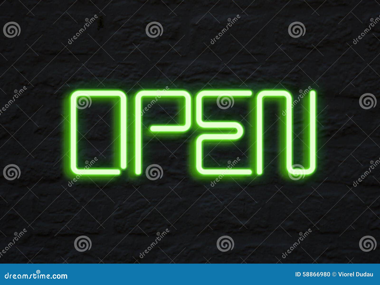 Open neon sign stock illustration. Illustration of lights - 58866980