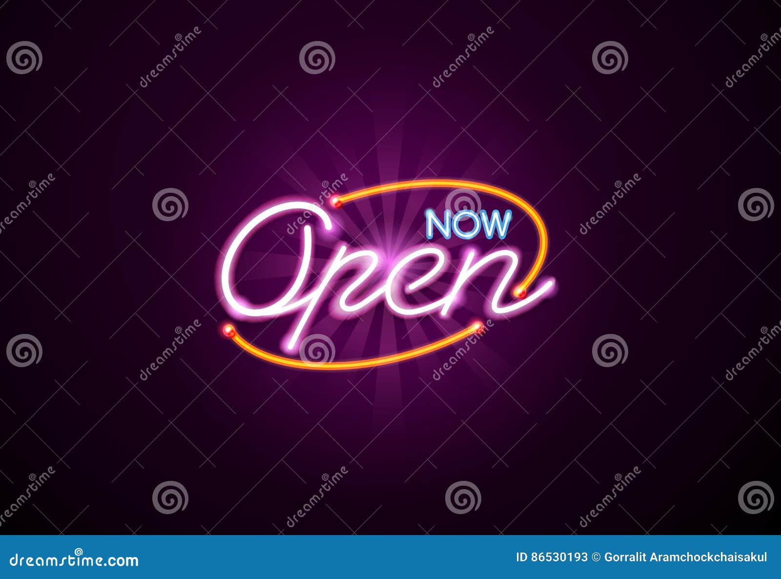 Now Open Neon Text Vector Design Template. Now Open Neon Logo, Light ...
