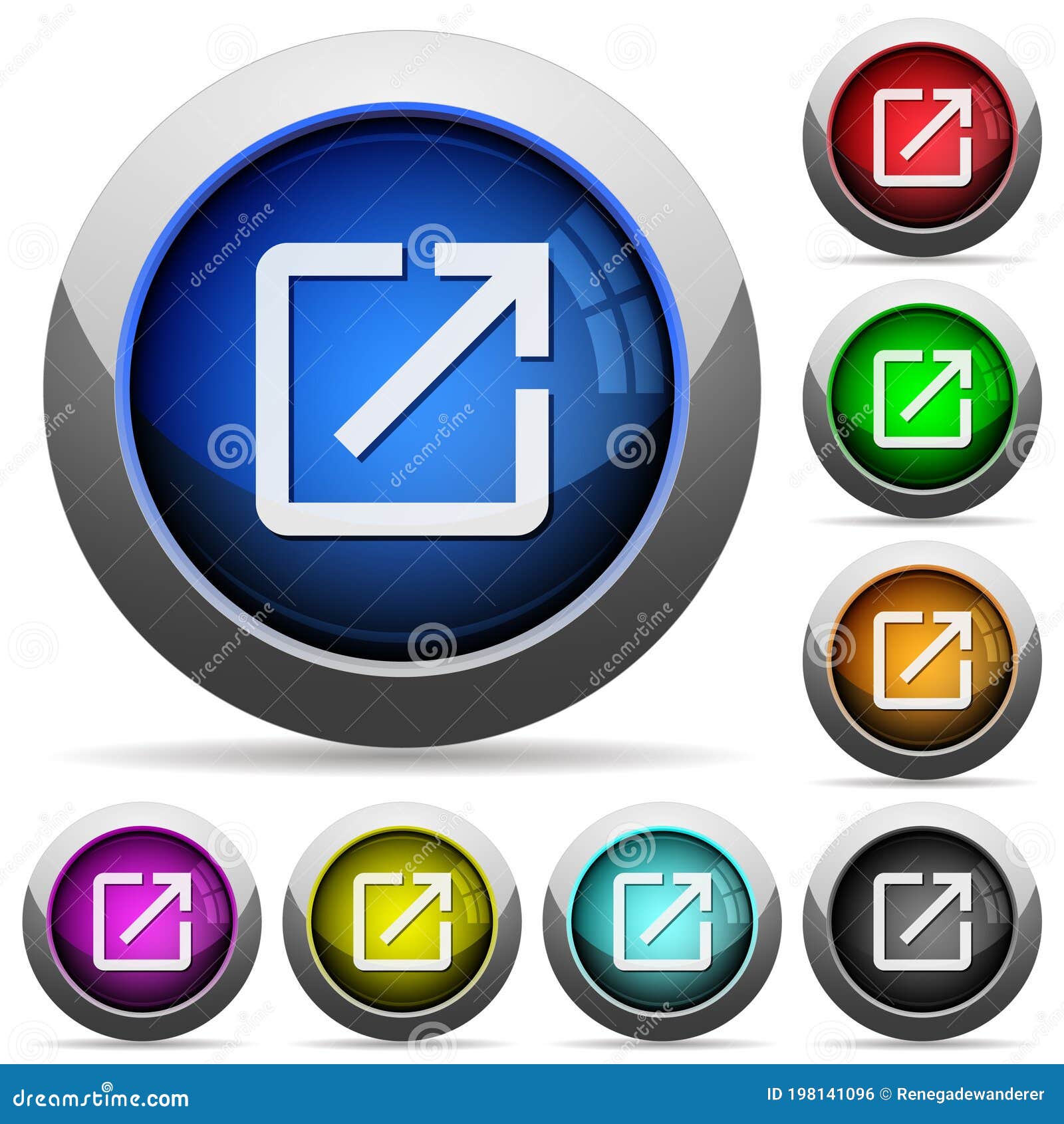 Open in New Window Round Glossy Buttons Stock Vector - Illustration of ...