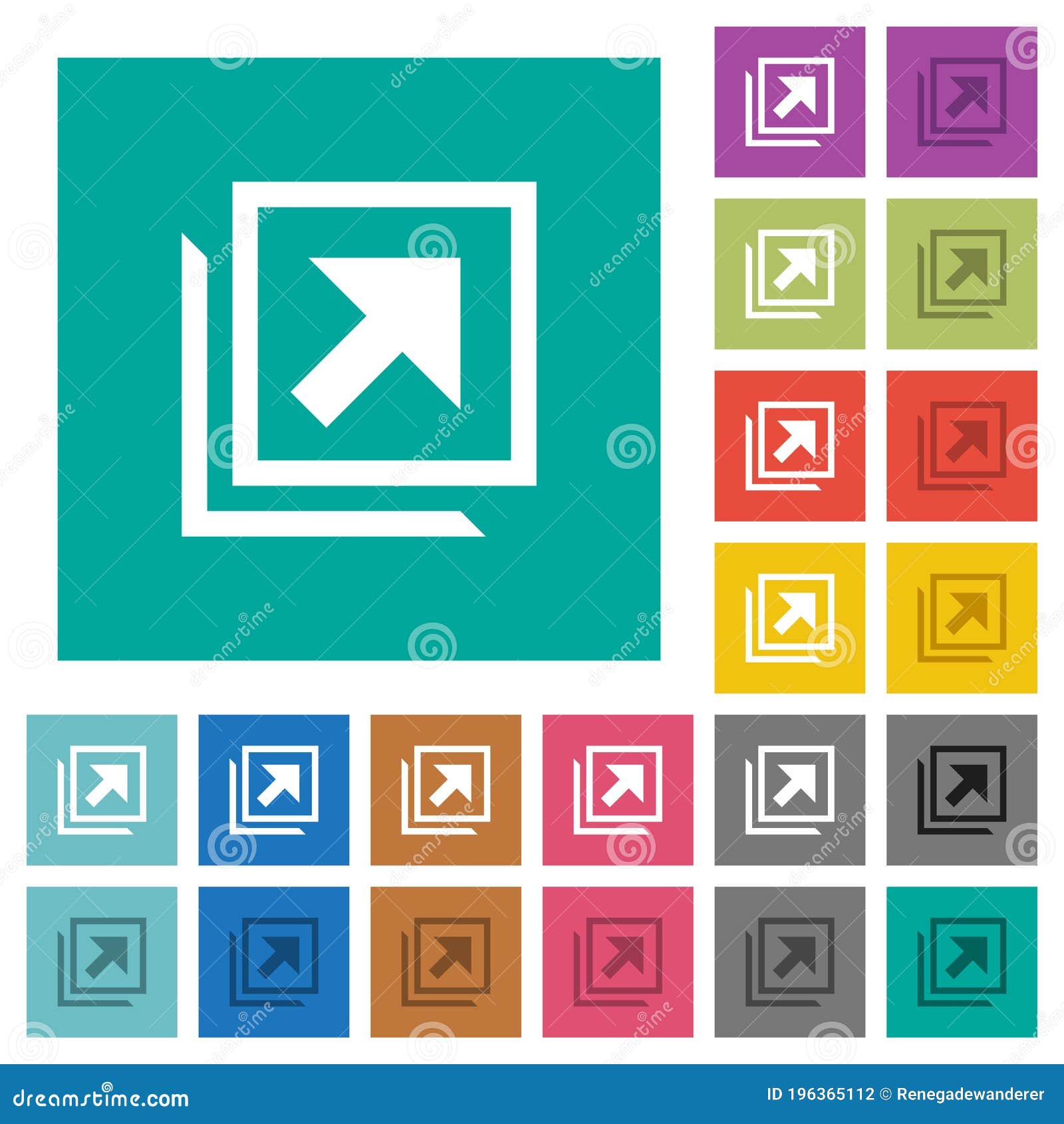 Open in New Window Square Flat Multi Colored Icons Stock Vector ...