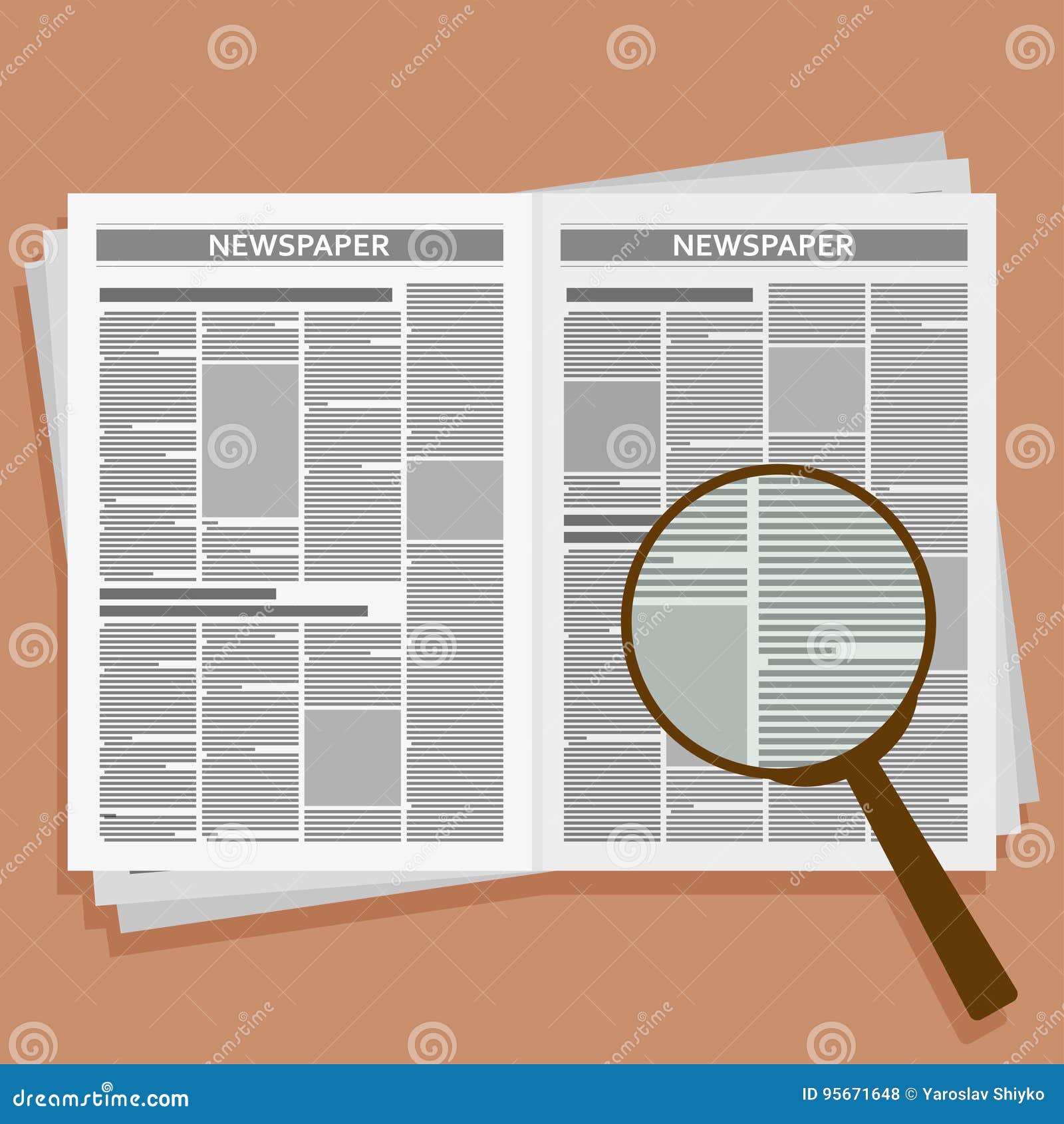 Open Newspaper (vector) | CartoonDealer.com #3857645