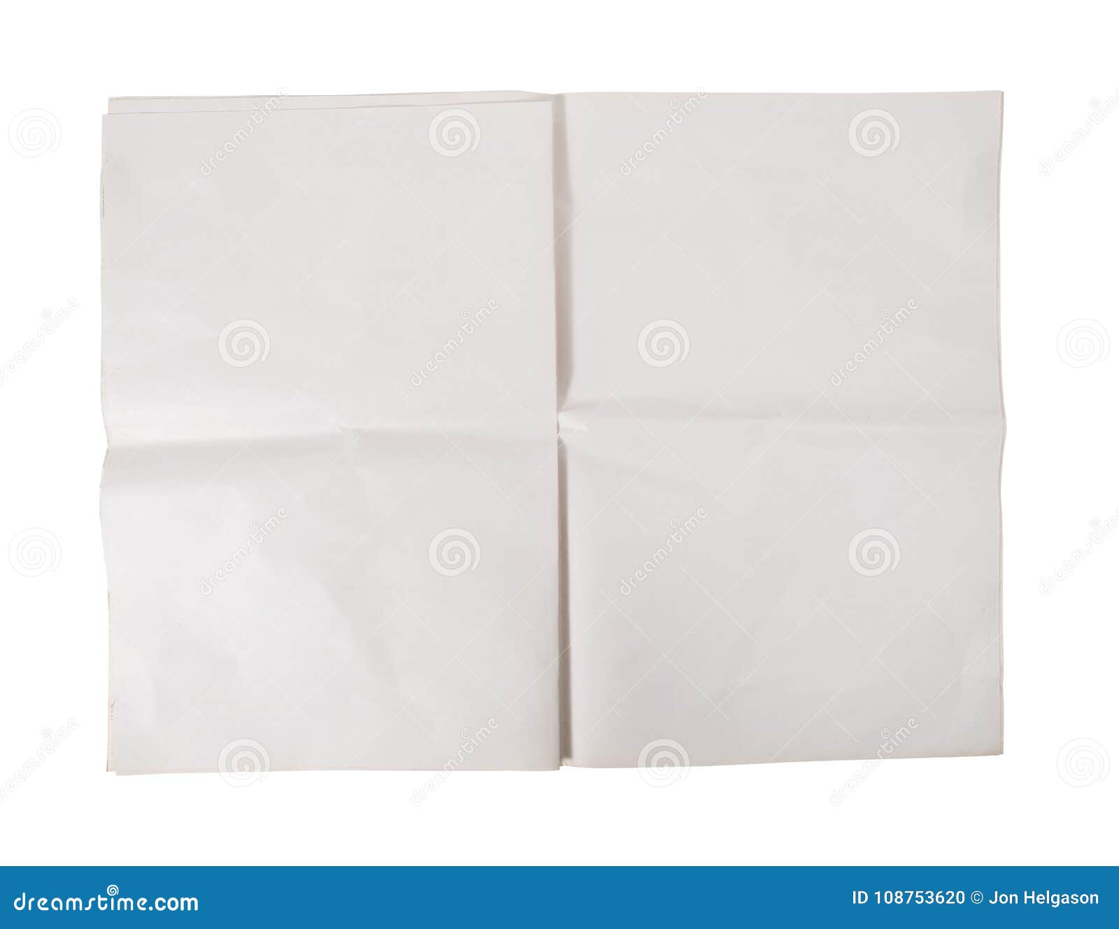 Blank newspaper isolated stock photo. Image of blank - 108753620