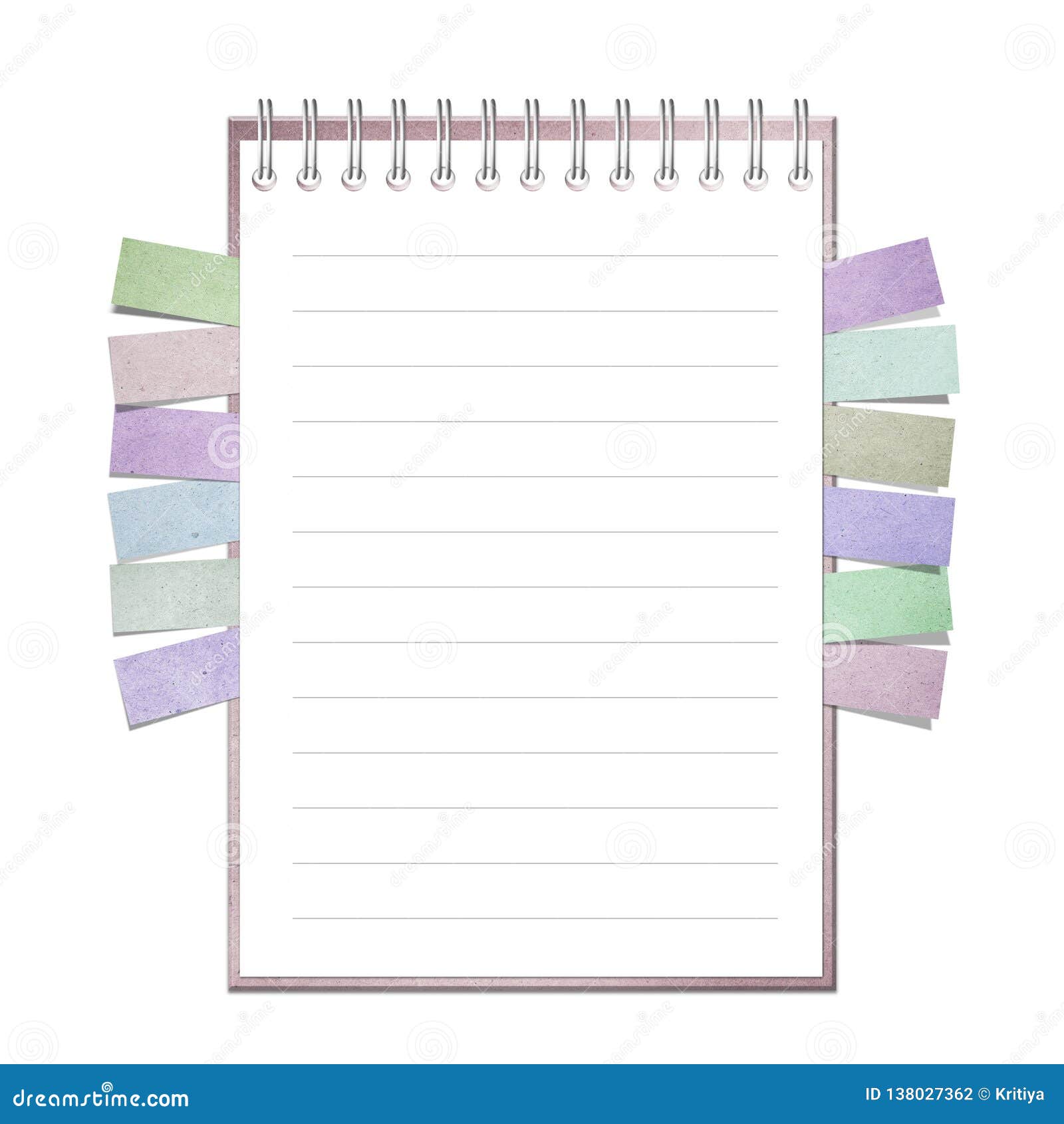 Open Note Book with Bookmark Stock Photo - Image of notebook, pages ...