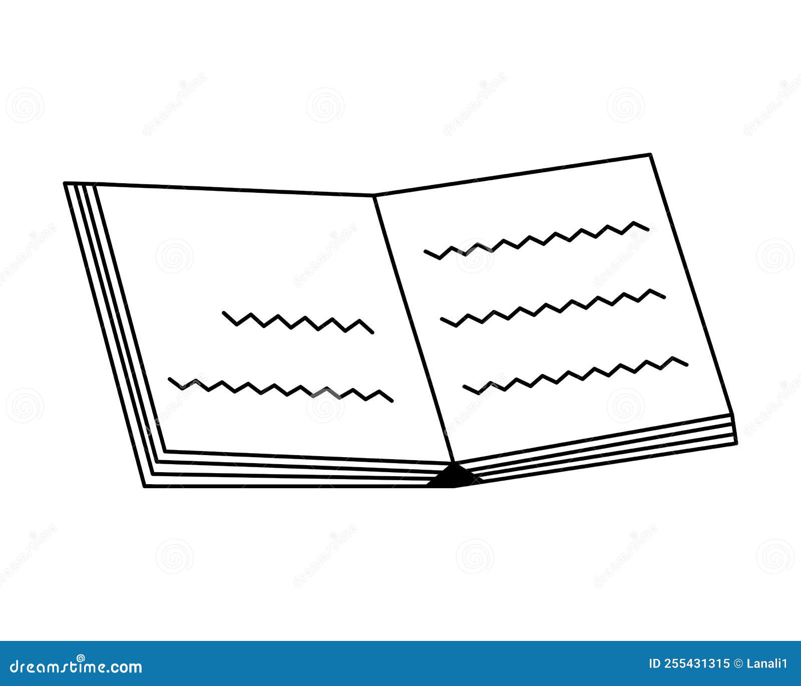 Open Note Book with Lettering Sheets, Notepad for Notes in Doodle Style ...