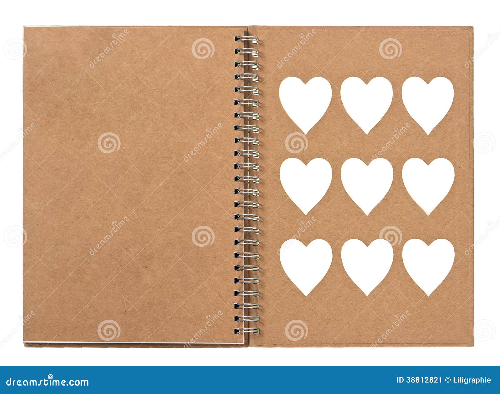 Open Note Book with Ring Binder Stock Image - Image of border, notepad ...