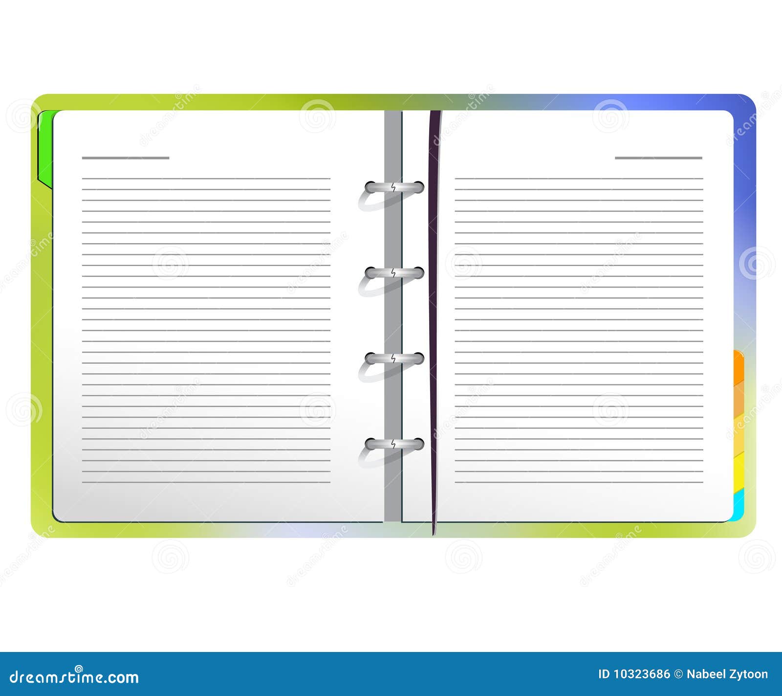 Open Notebook stock vector. Illustration of design, blank - 10323686