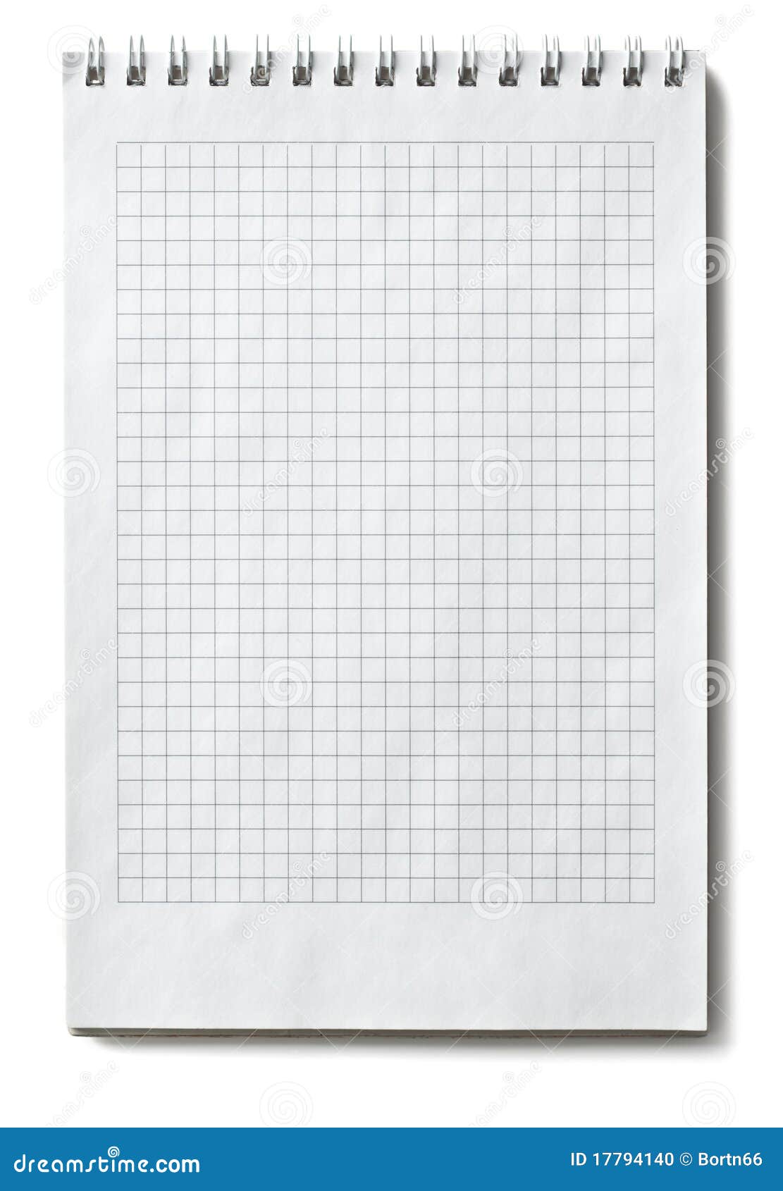 Open Notebook On Blue Office Desk, Side View, Close Up Royalty-Free ...