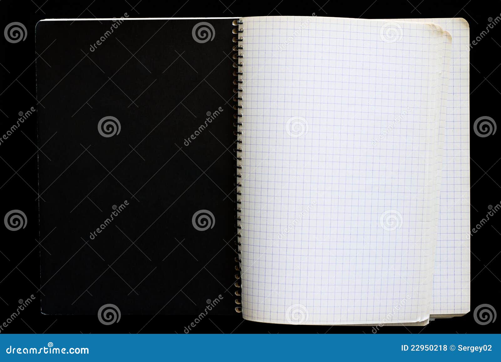 Open Notebook stock photo. Image of space, white, checked - 22950218