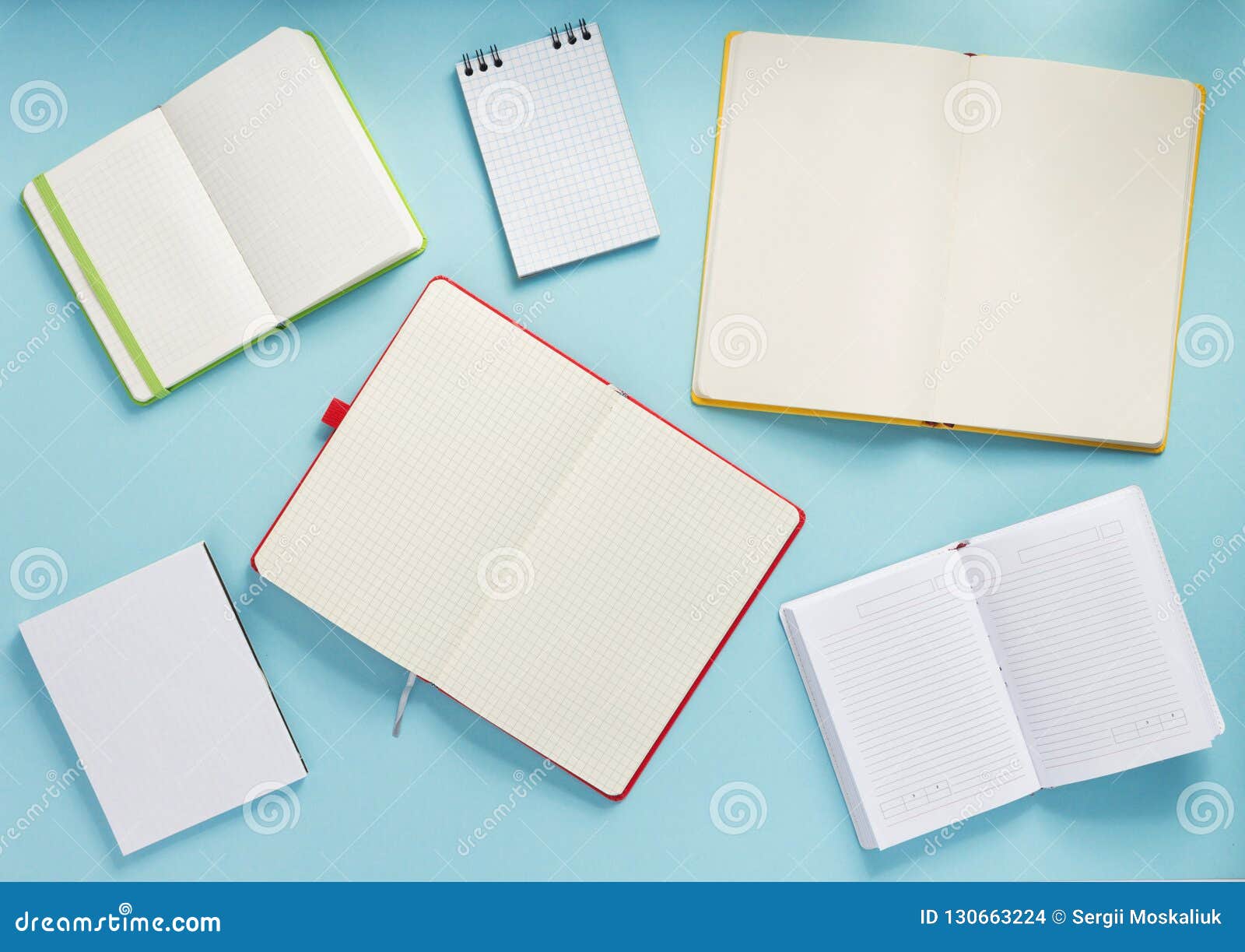 Open Notebook at Abstract Background Stock Photo - Image of blank ...