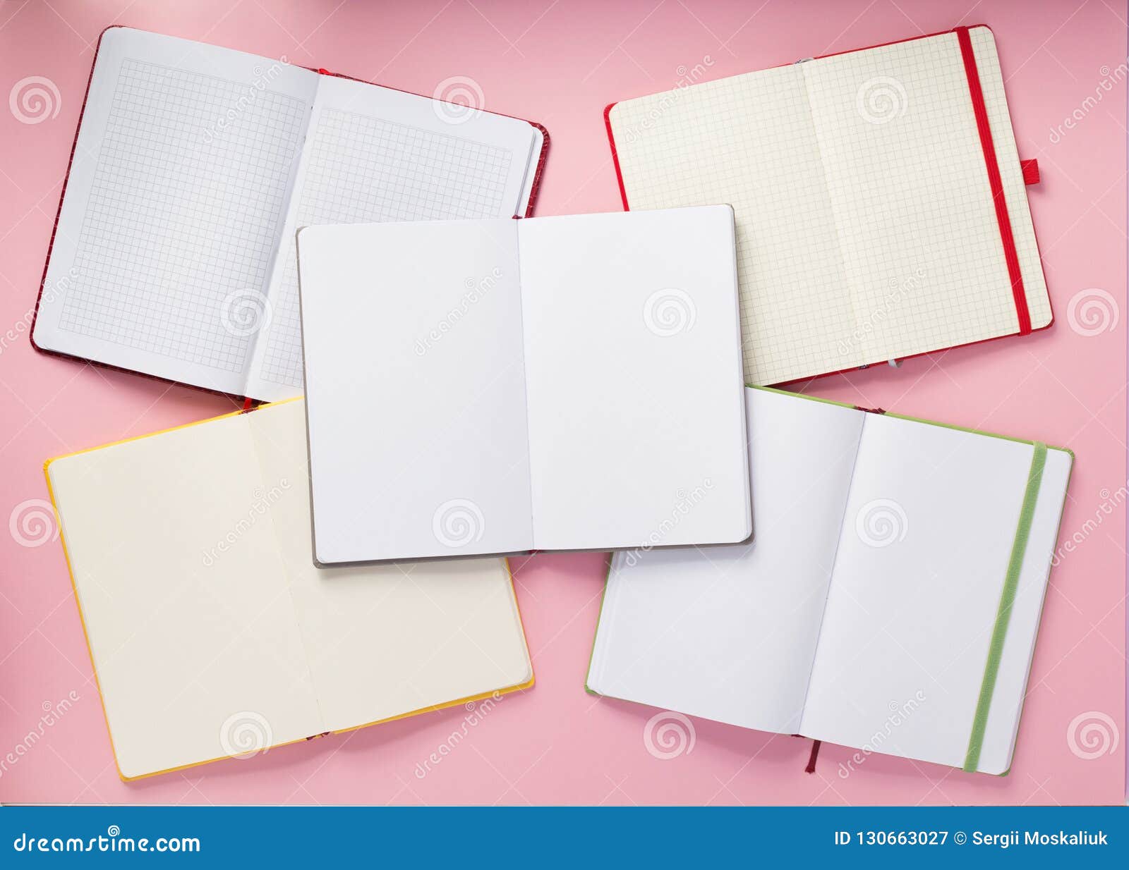 Open Notebook at Abstract Background Stock Image - Image of book, grey ...