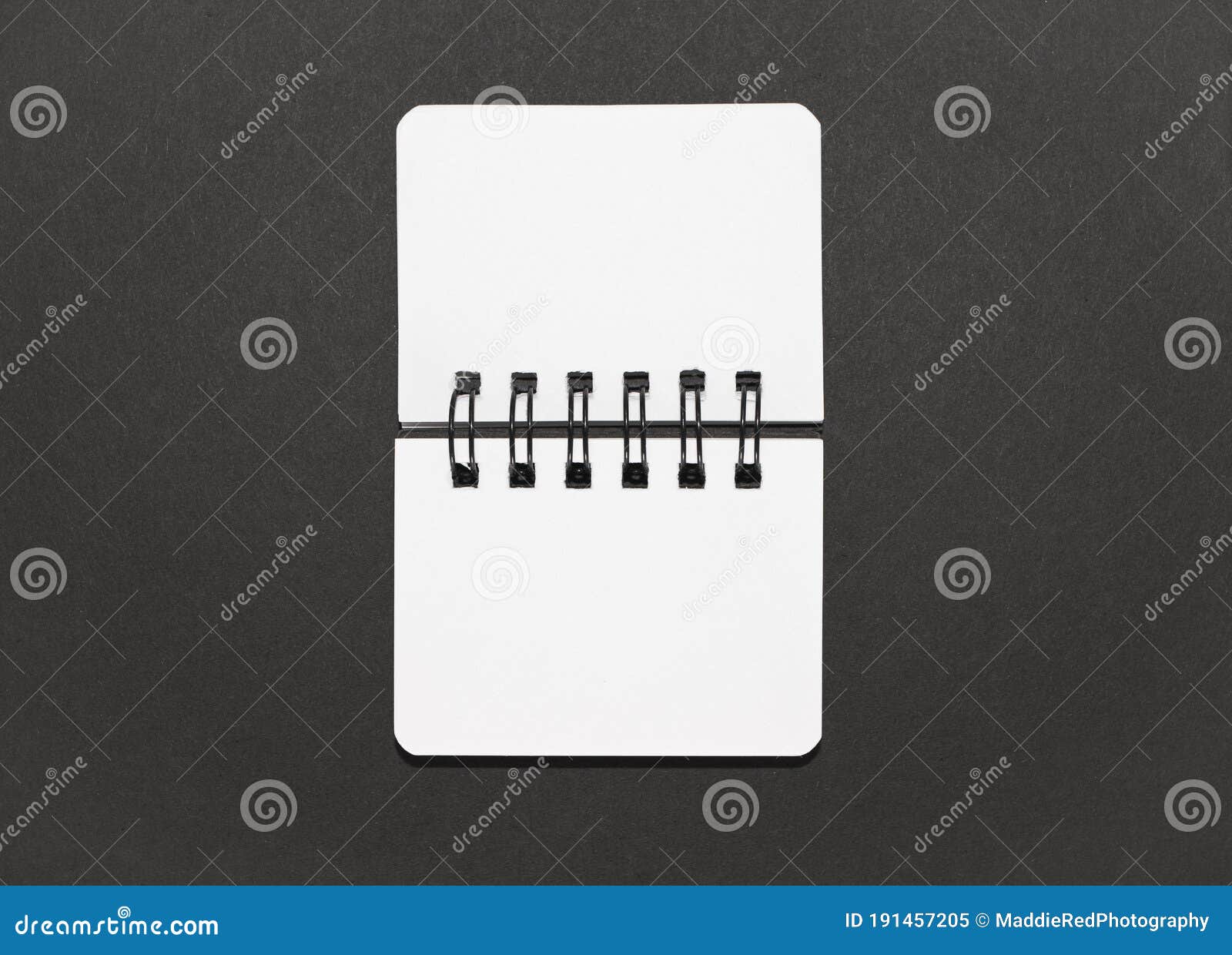Open Notebook on a Black Background, Minimal Design Stock Image - Image ...