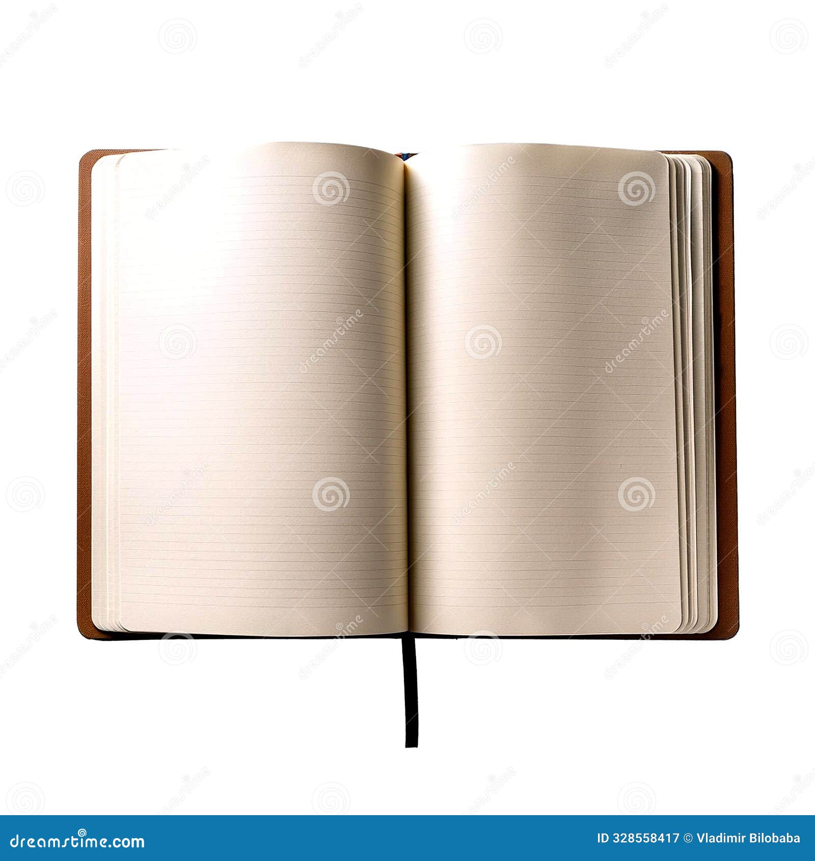 Open Blank Notebook with Pages Ready for Writing in a Bright Setting ...