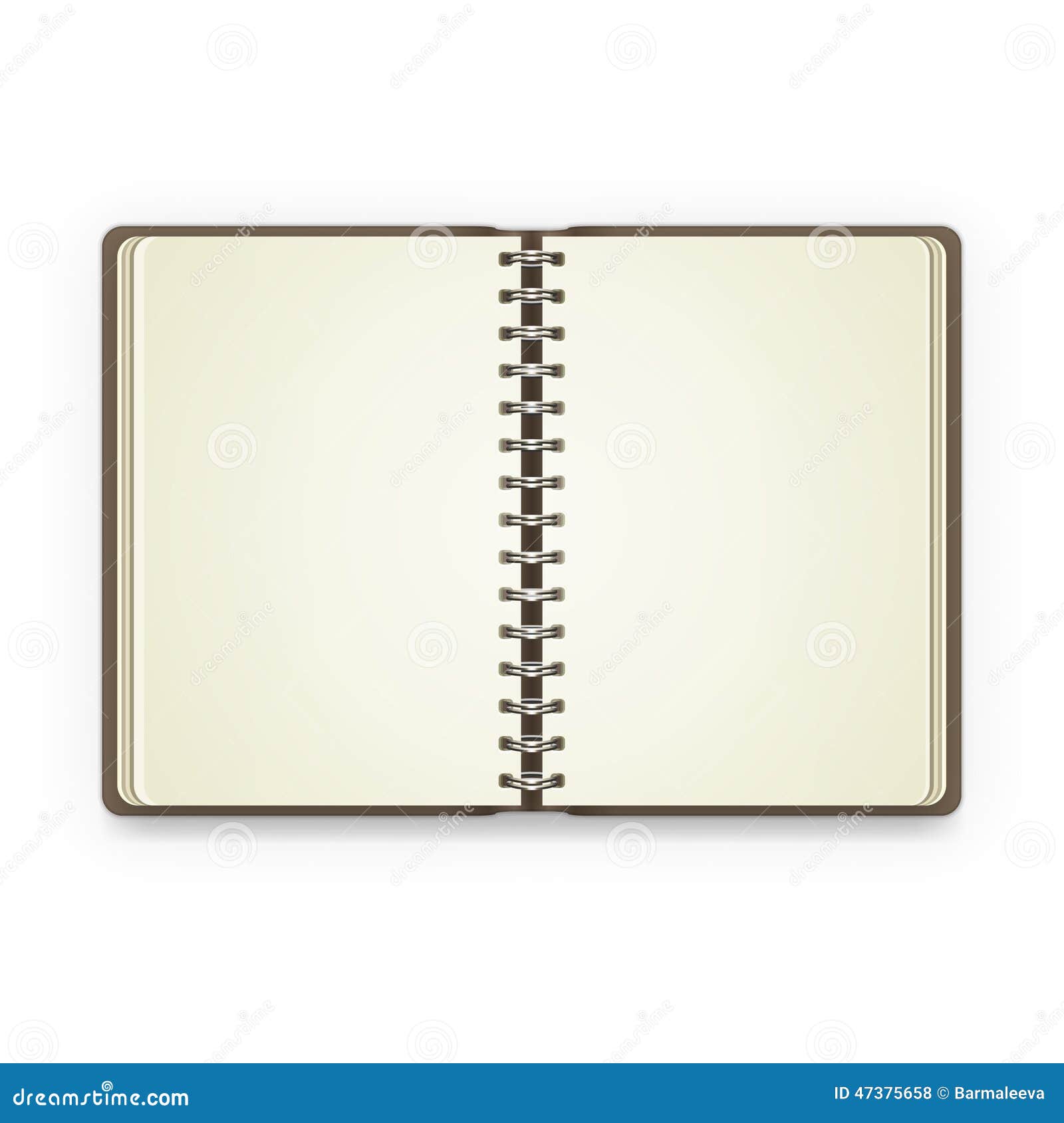 Open Notebook with Blank Pages Stock Vector - Illustration of document ...