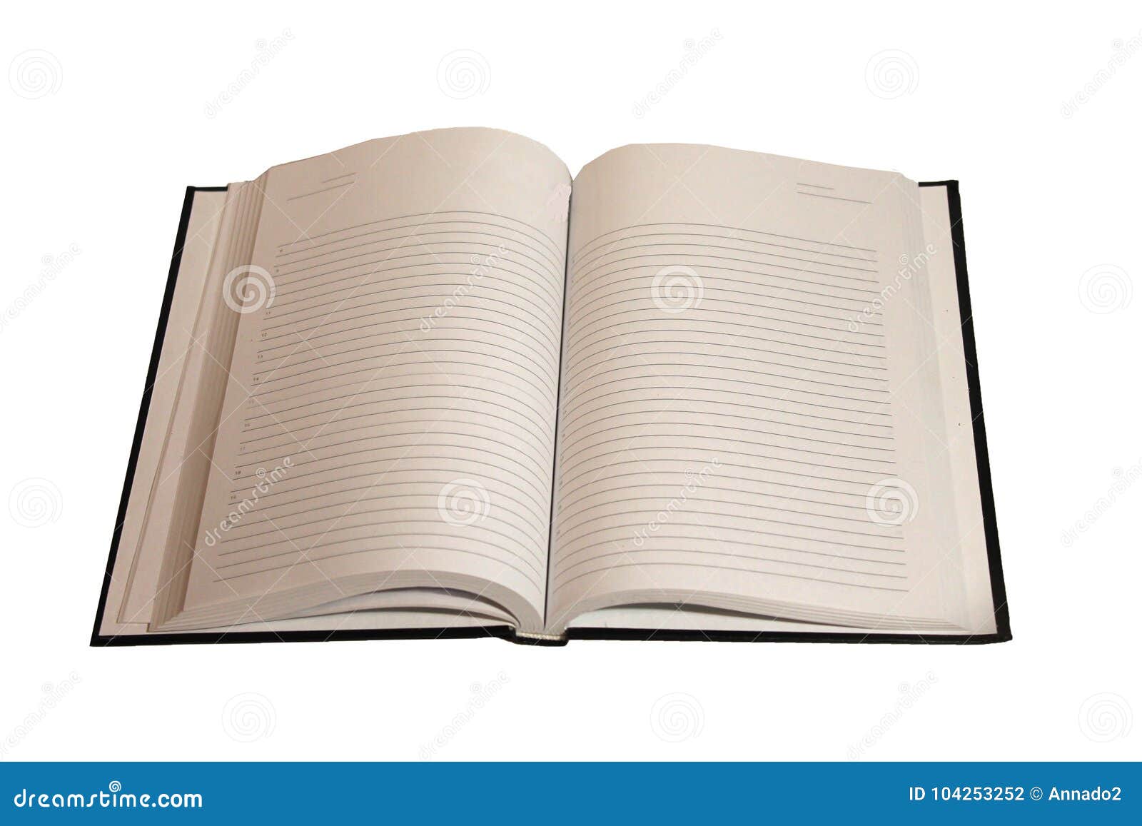 Open Notebook with Blank Sheets Stock Photo - Image of business, diary ...