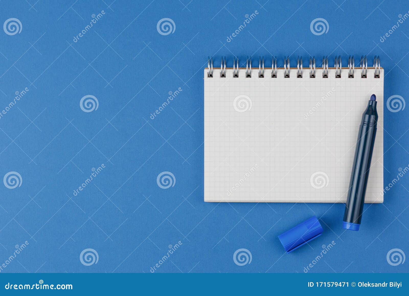 Open Notebook with Colored Markers Stock Image - Image of page, empty ...