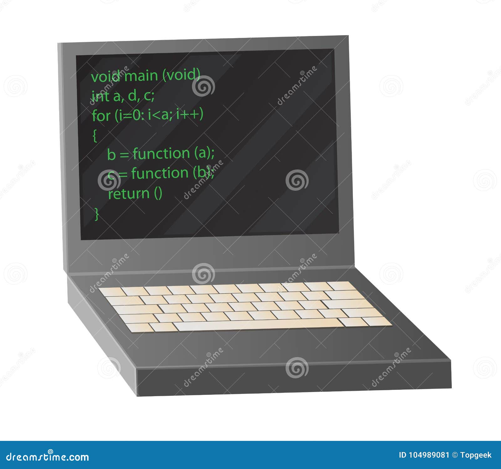 Open Notebook Depicting Coding Process Vector Stock Vector ...