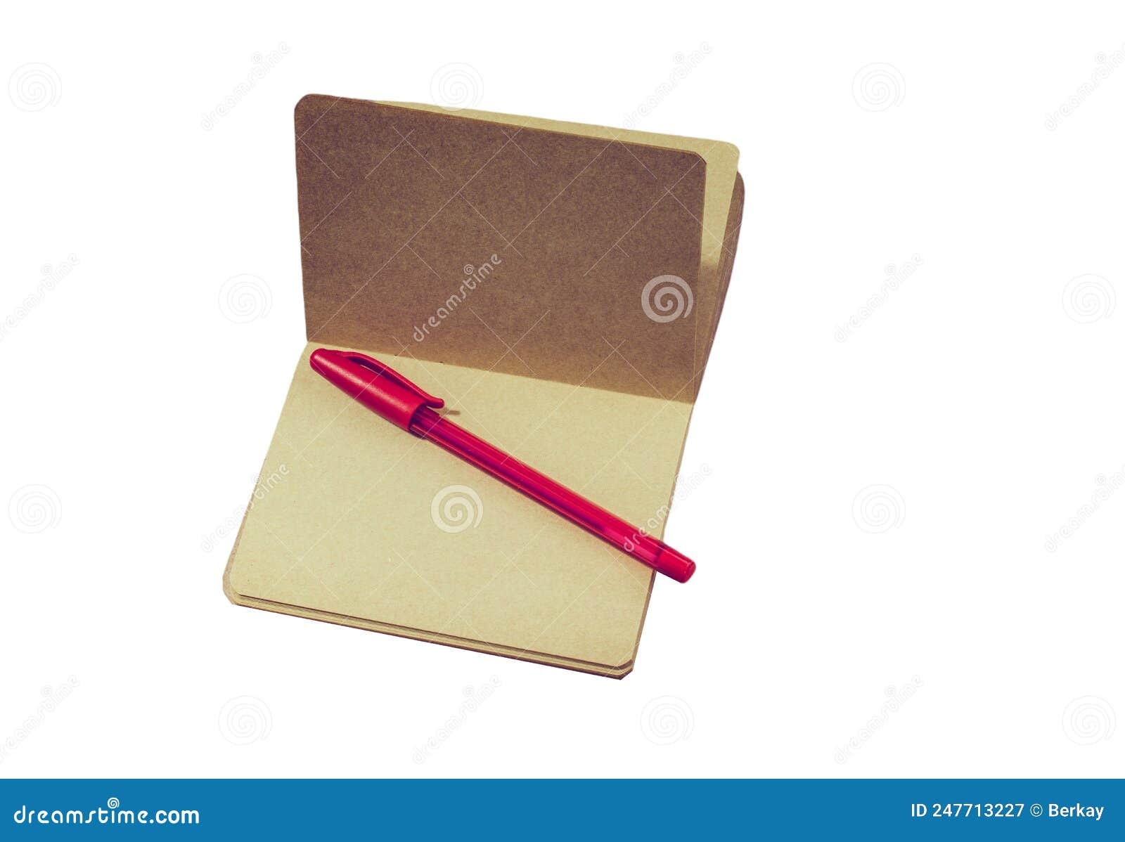 Open Notebook Empty Pages. Notepad Isolated on White Background Stock ...