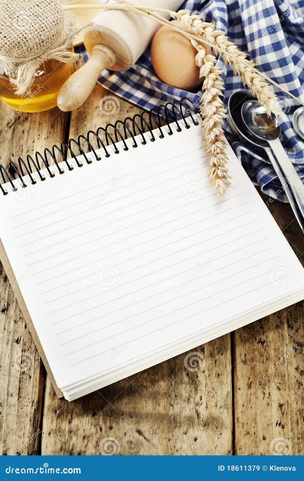 Open Notebook and Fresh Ingredients Stock Image - Image of homemade ...