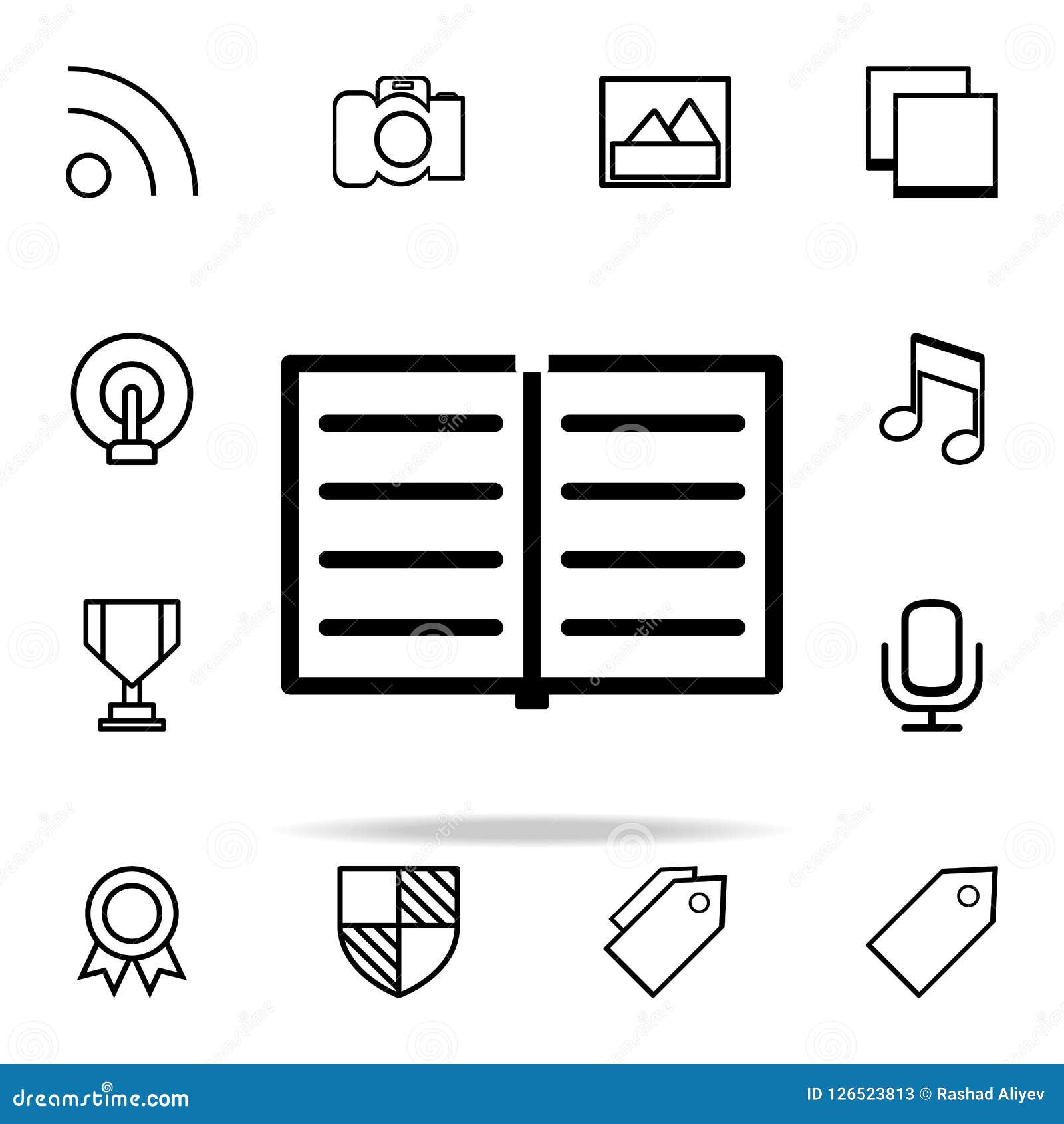 Open Notebook Icon. Web Icons Universal Set for Web and Mobile Stock ...