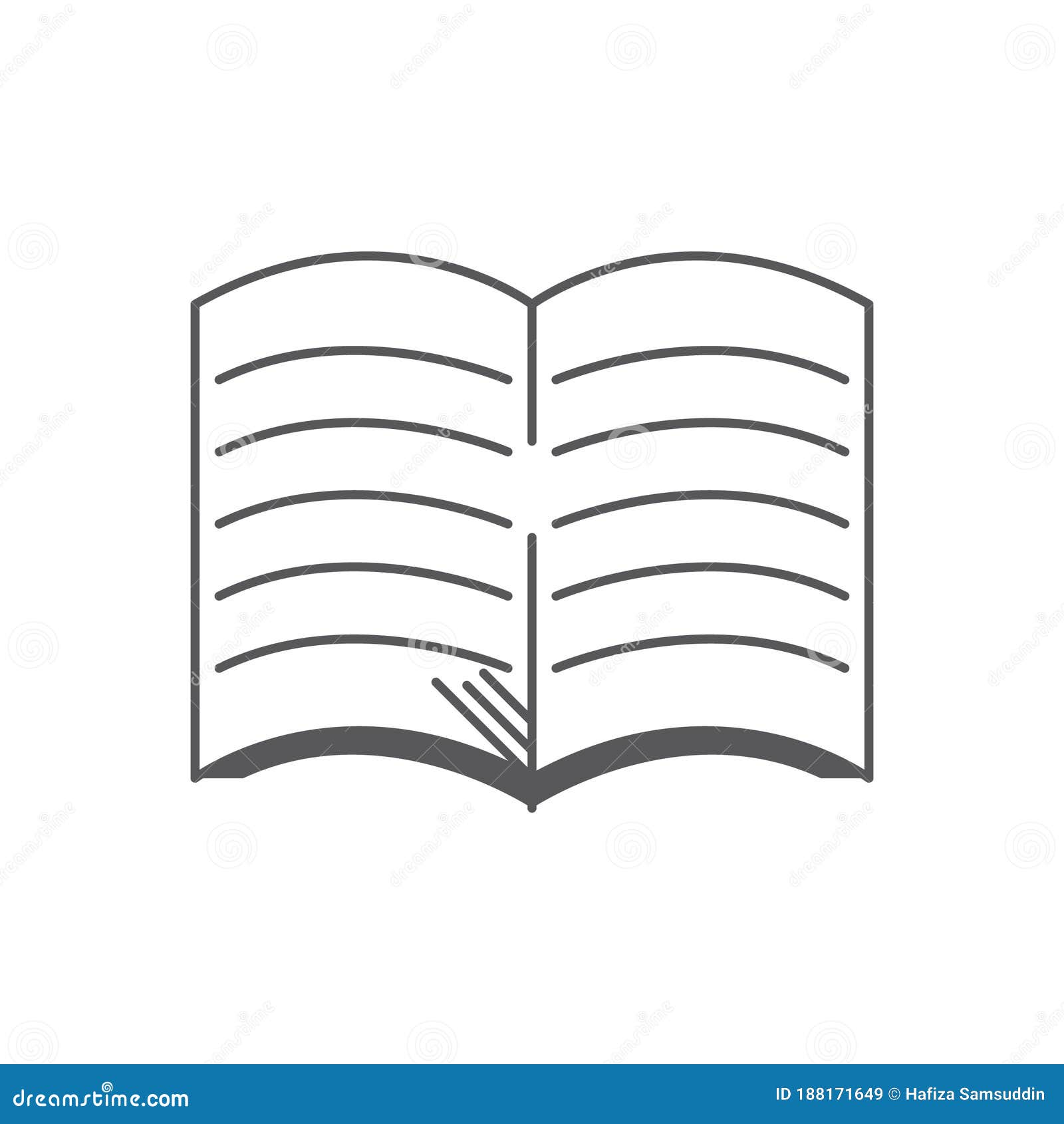 A Open Notebook Illustration. Stock Vector - Illustration of education ...