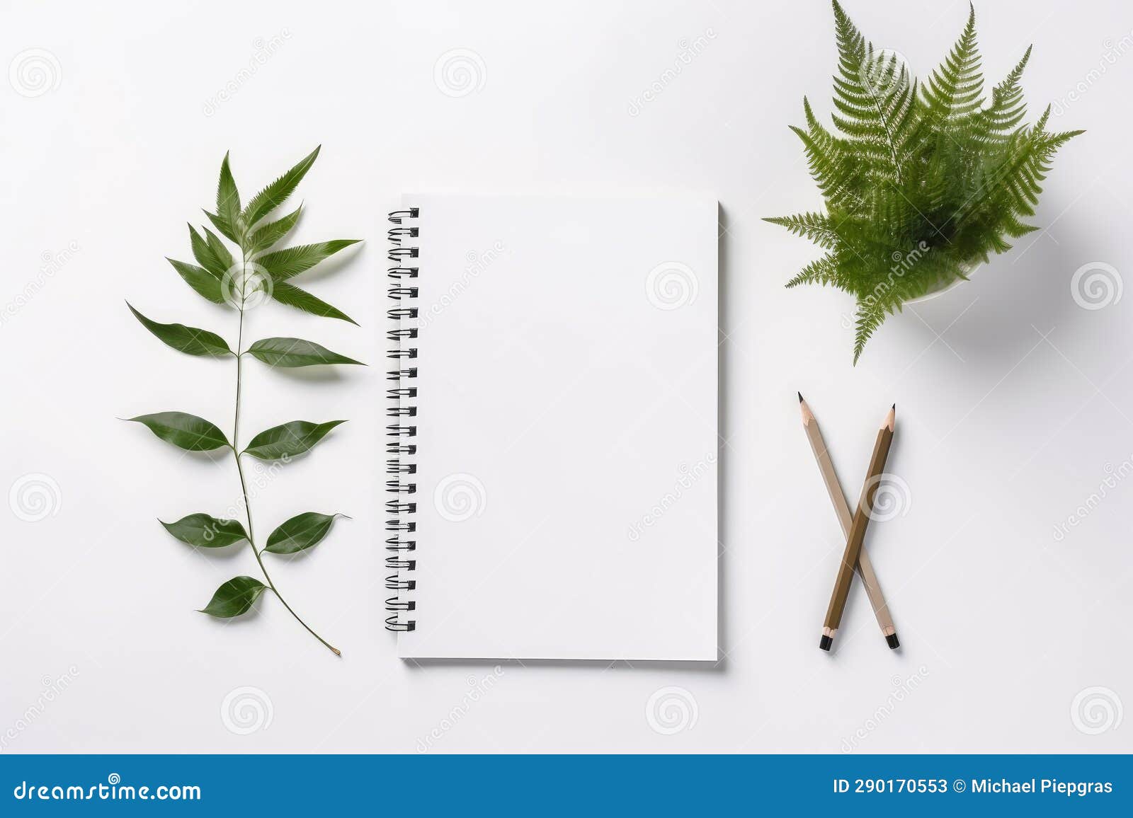 An Open Notebook Isolated on a White Background Stock Illustration ...